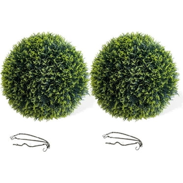 Costway 2 PCS Faux Cypress Topiary Ball Tree with Six Balls Fake Shrub ...