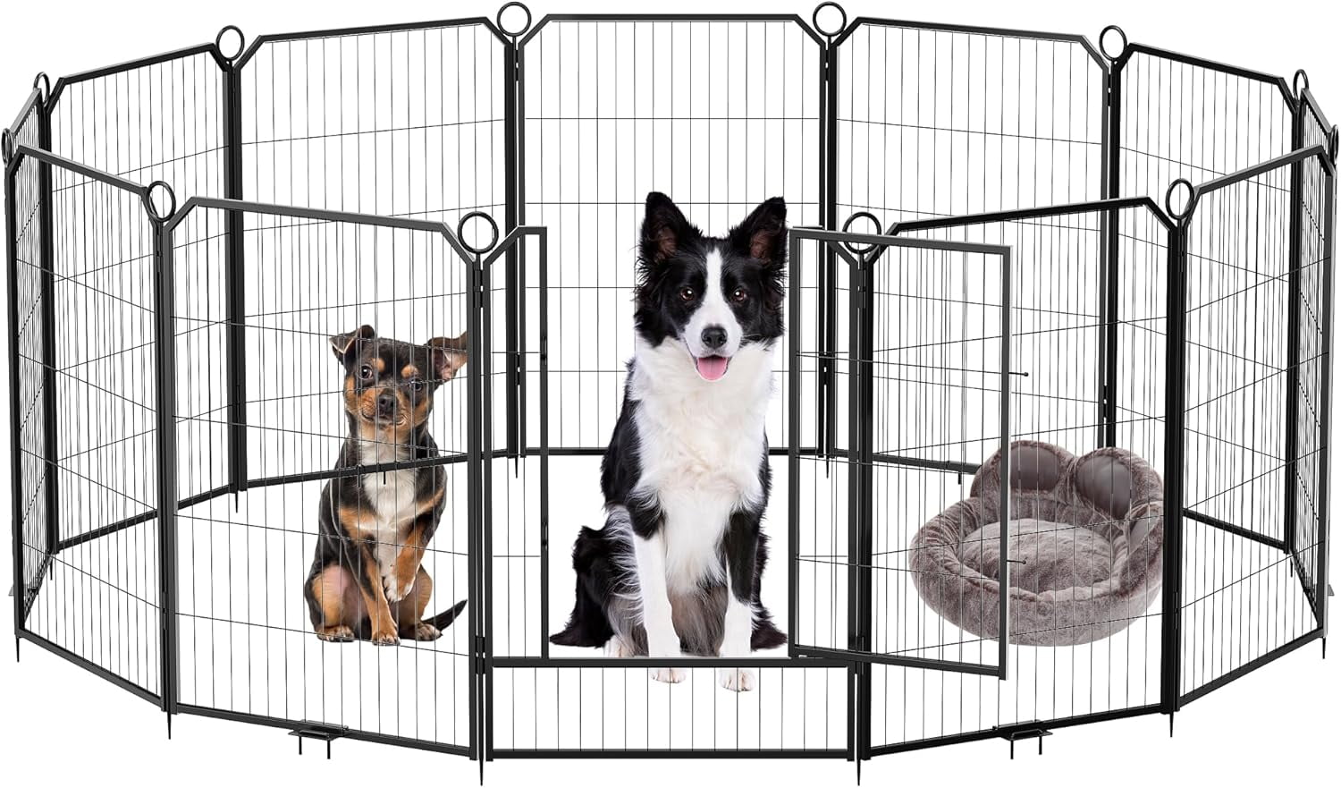 Kojooin Portable Extra Large Dog Playpen,12 Panels 40" Lengths ...