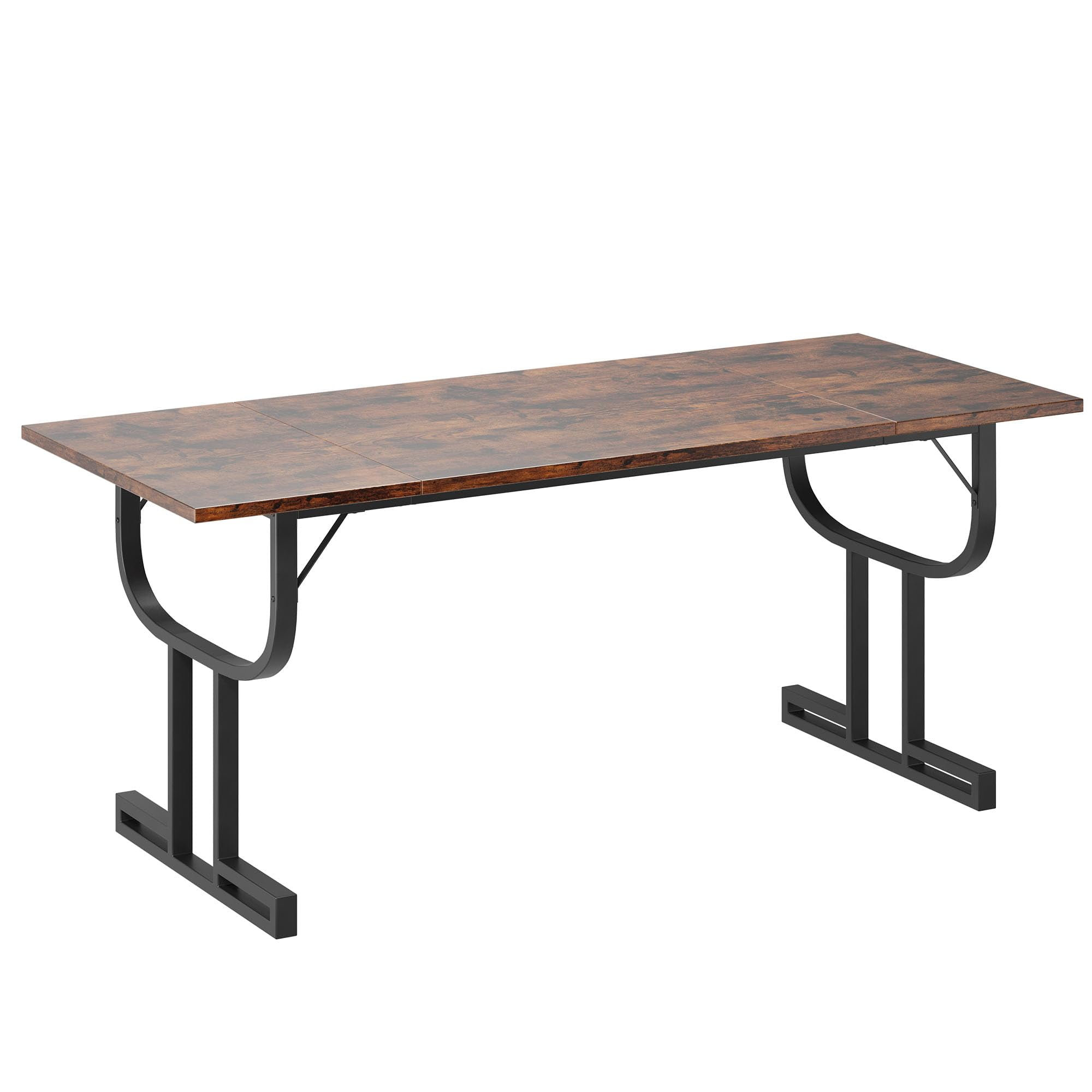 Kojooin Rustic Farmhouse Kitchen Table – Sturdy 70.9" Dining Table with ...