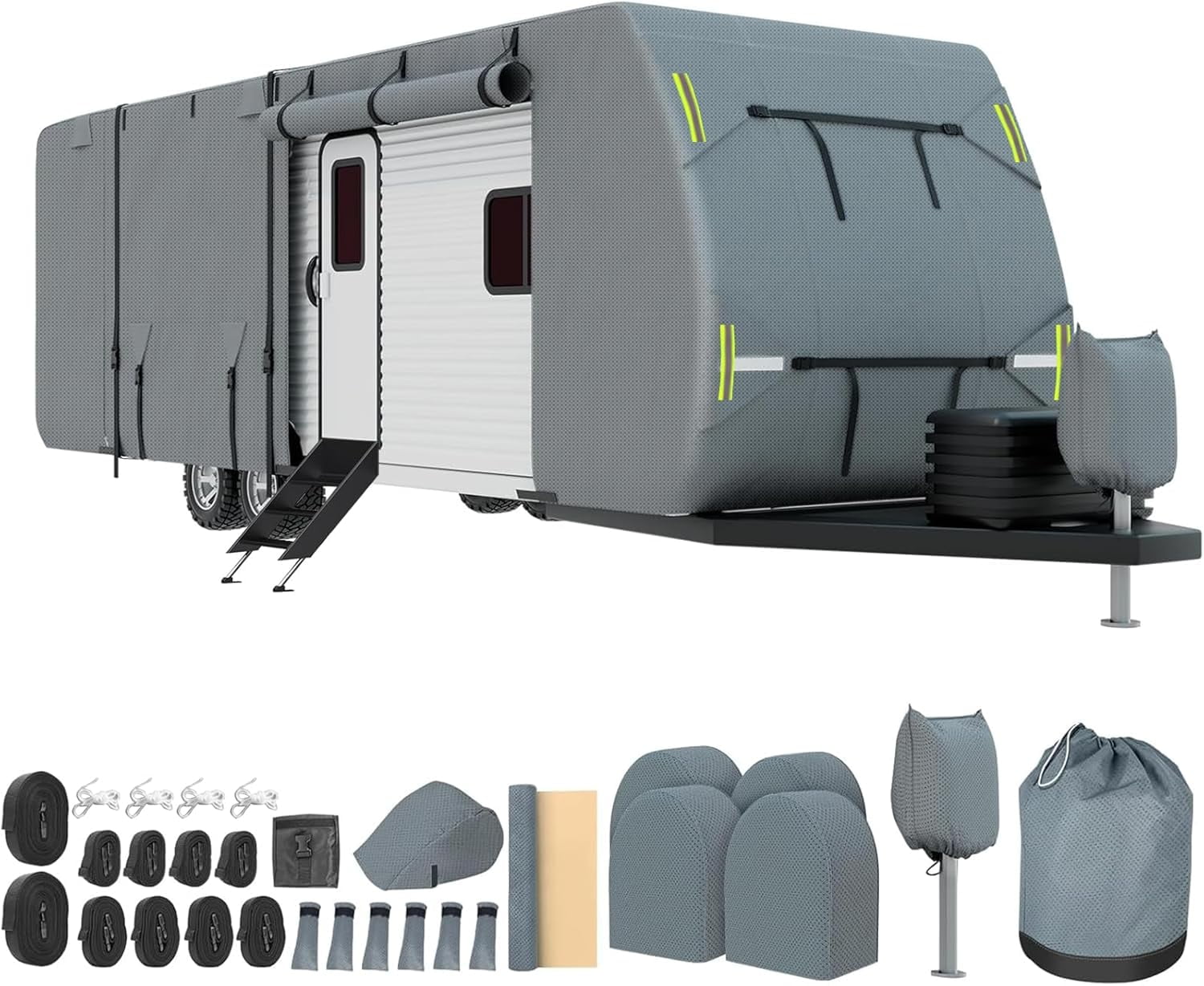 Kojooin Rv Cover 30-33ft,Travel Trailer Extra-Thick Upgraded 7 Layers ...