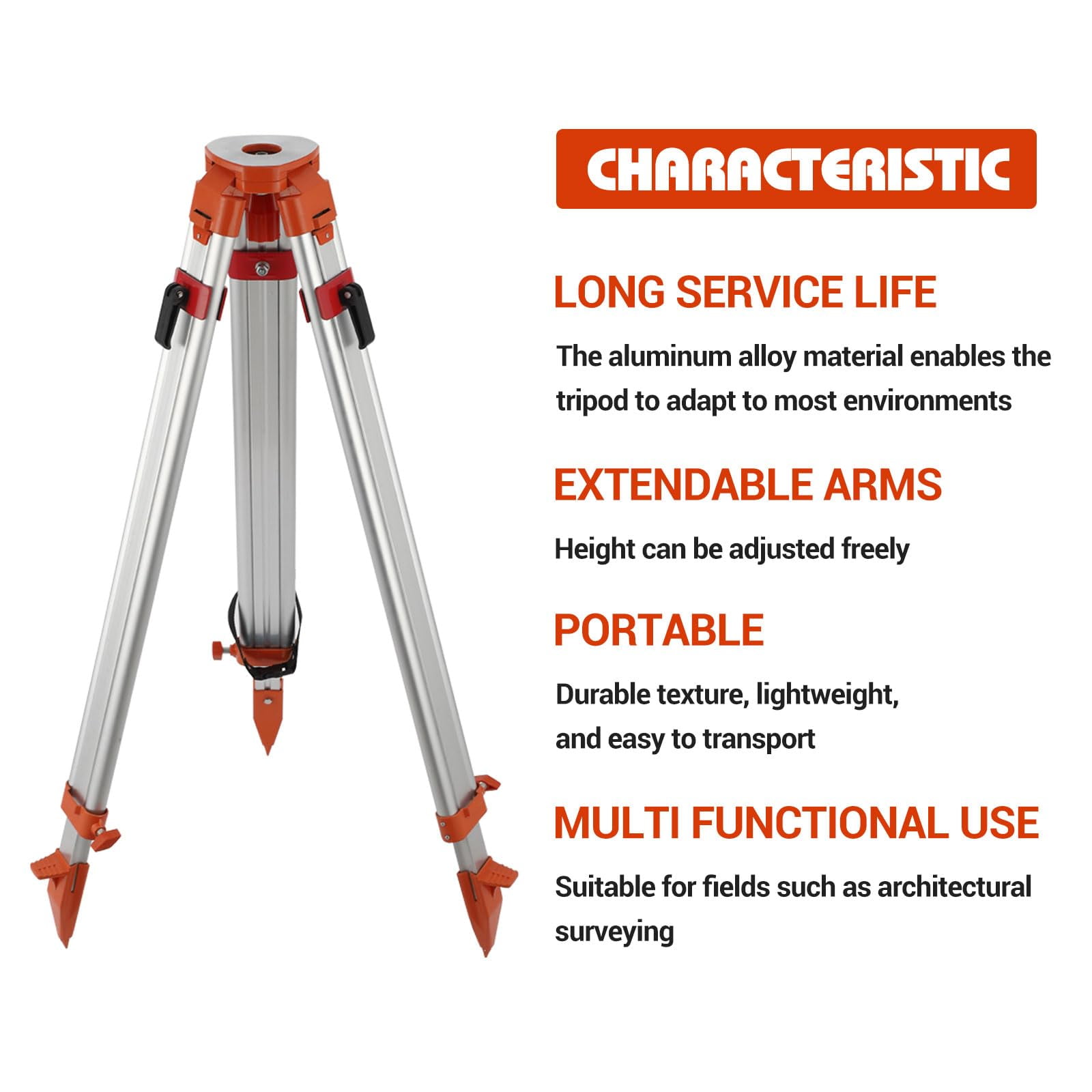 Kojooin Survey Tripod,Level Tripod,Heavy Duty,Construction Engineering ...