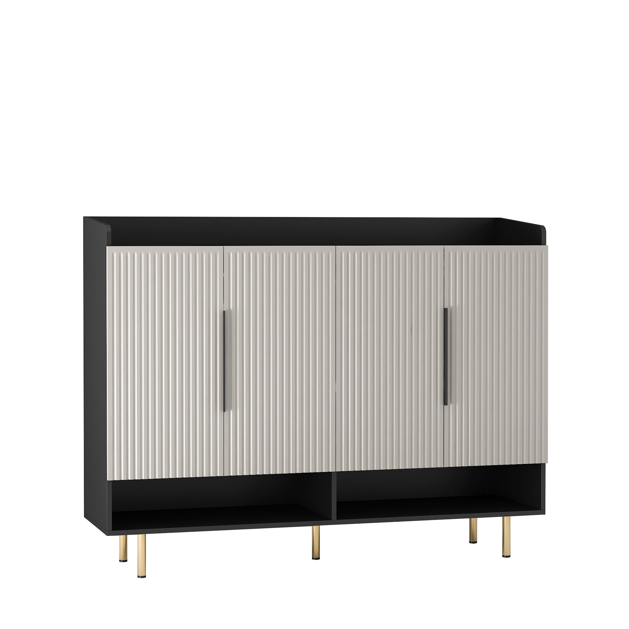 Kojooin Wooden Sideboard Cabinet, Modern Entryway Shoe Cabinet With 4 ...