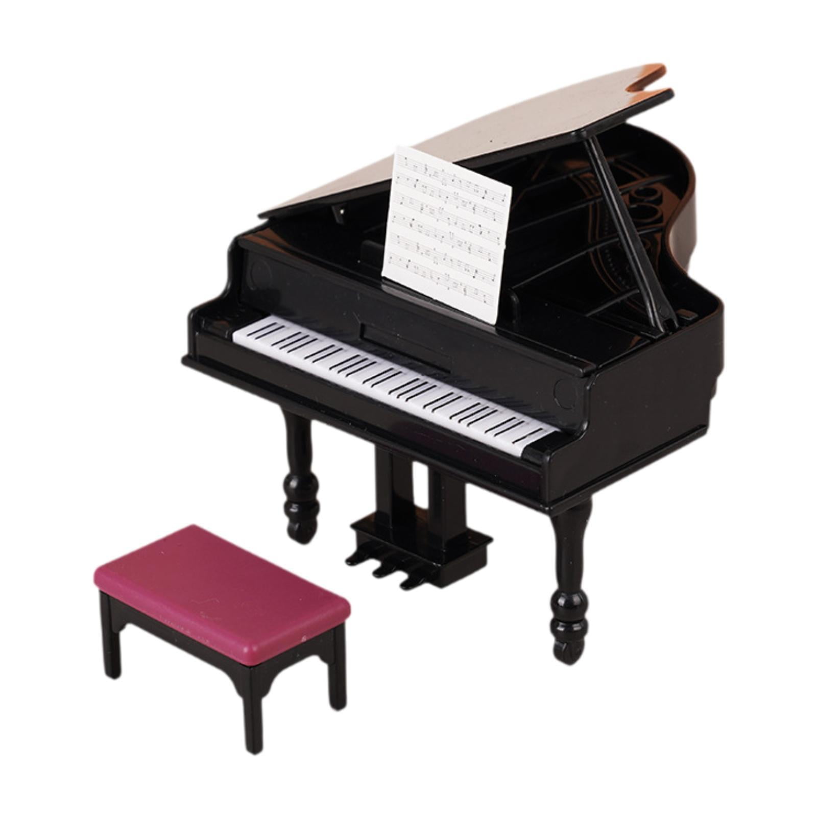 Kokiya 1/12 Dollhouse Mini Grand Piano Home Decor Musical Instrument ...