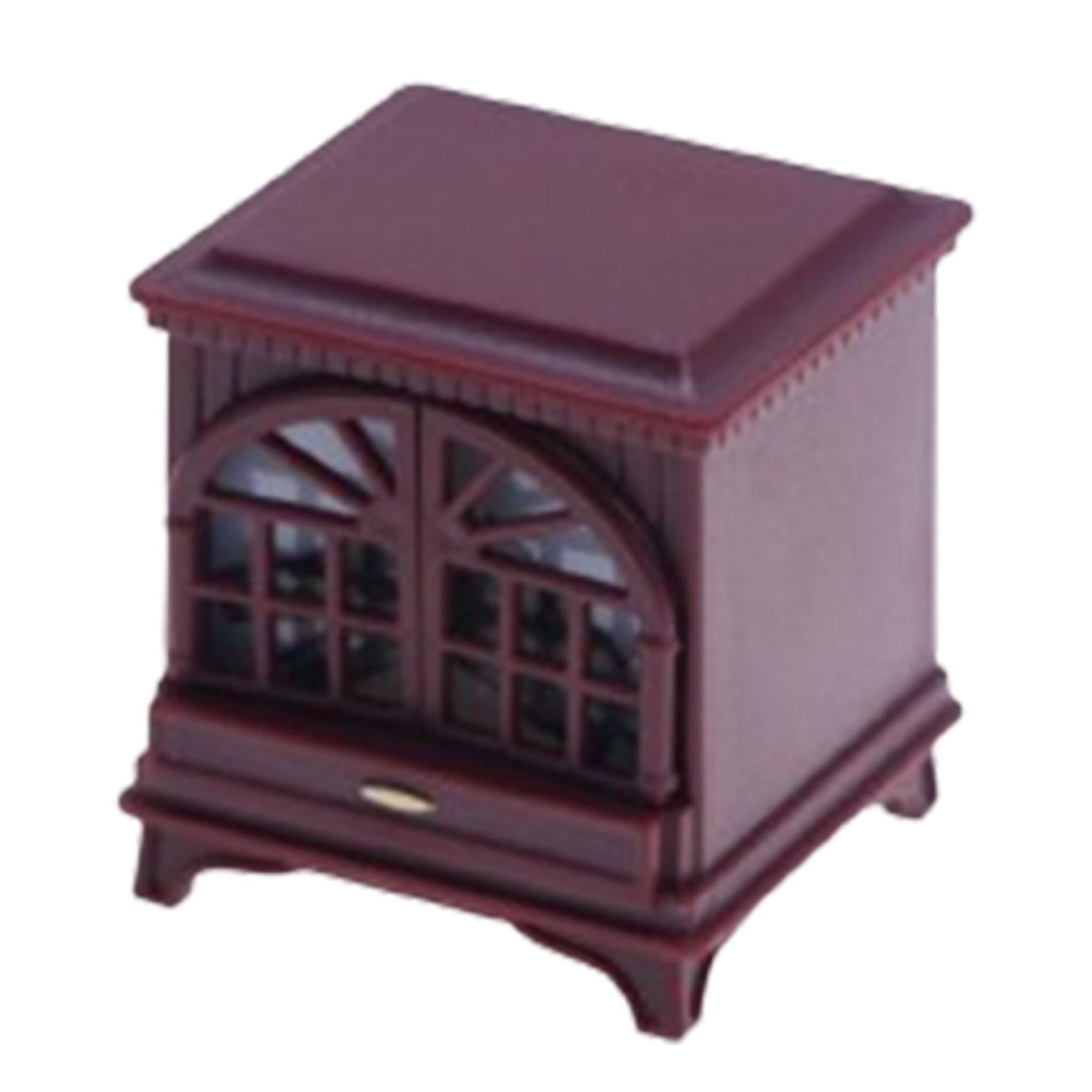 Kokiya 1/12 Dollhouse Miniature Fireplace Mini Fireplace with LED ...