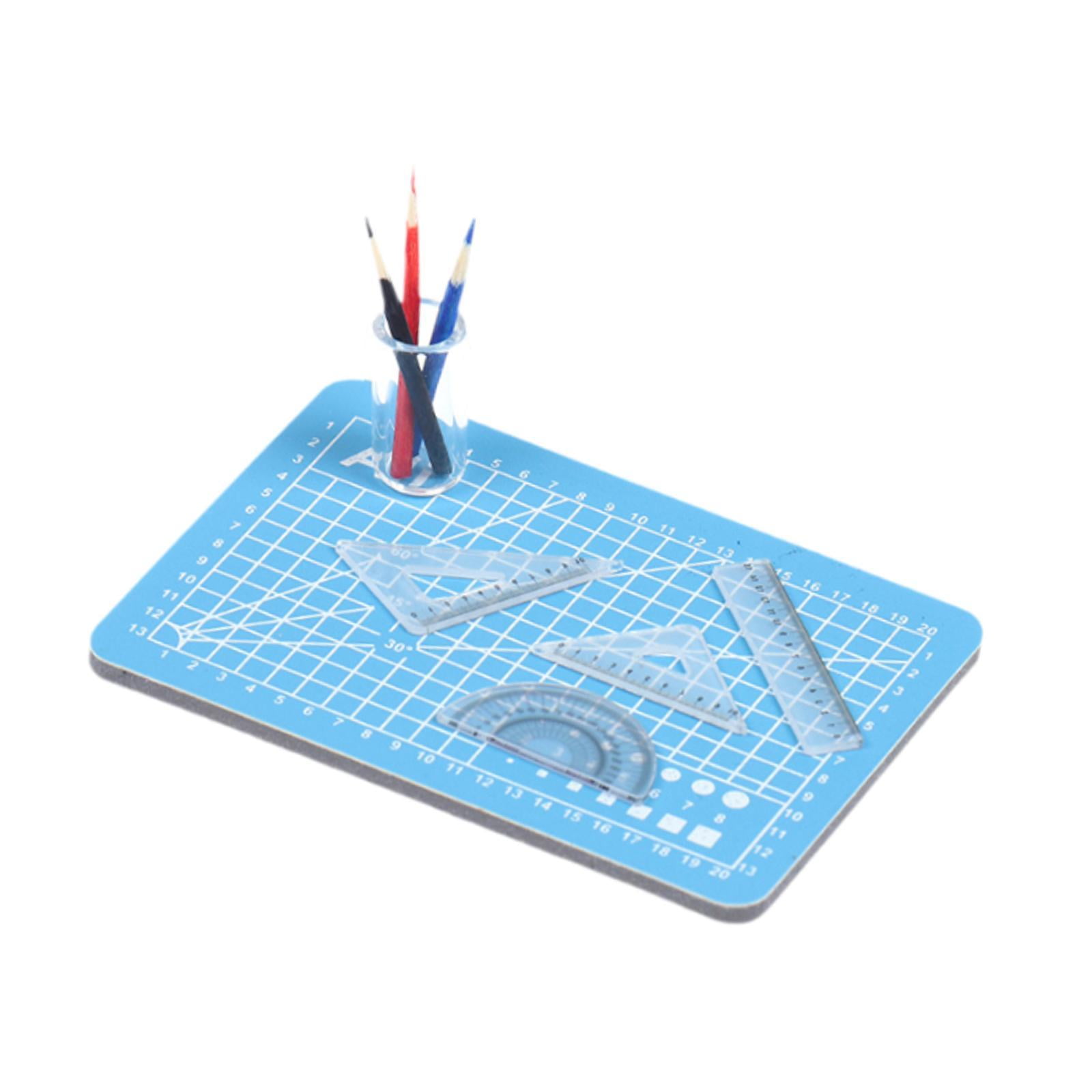 Kokiya 1/12 Dollhouse Miniature Rulers Set Pencil Holder Cutting Board ...