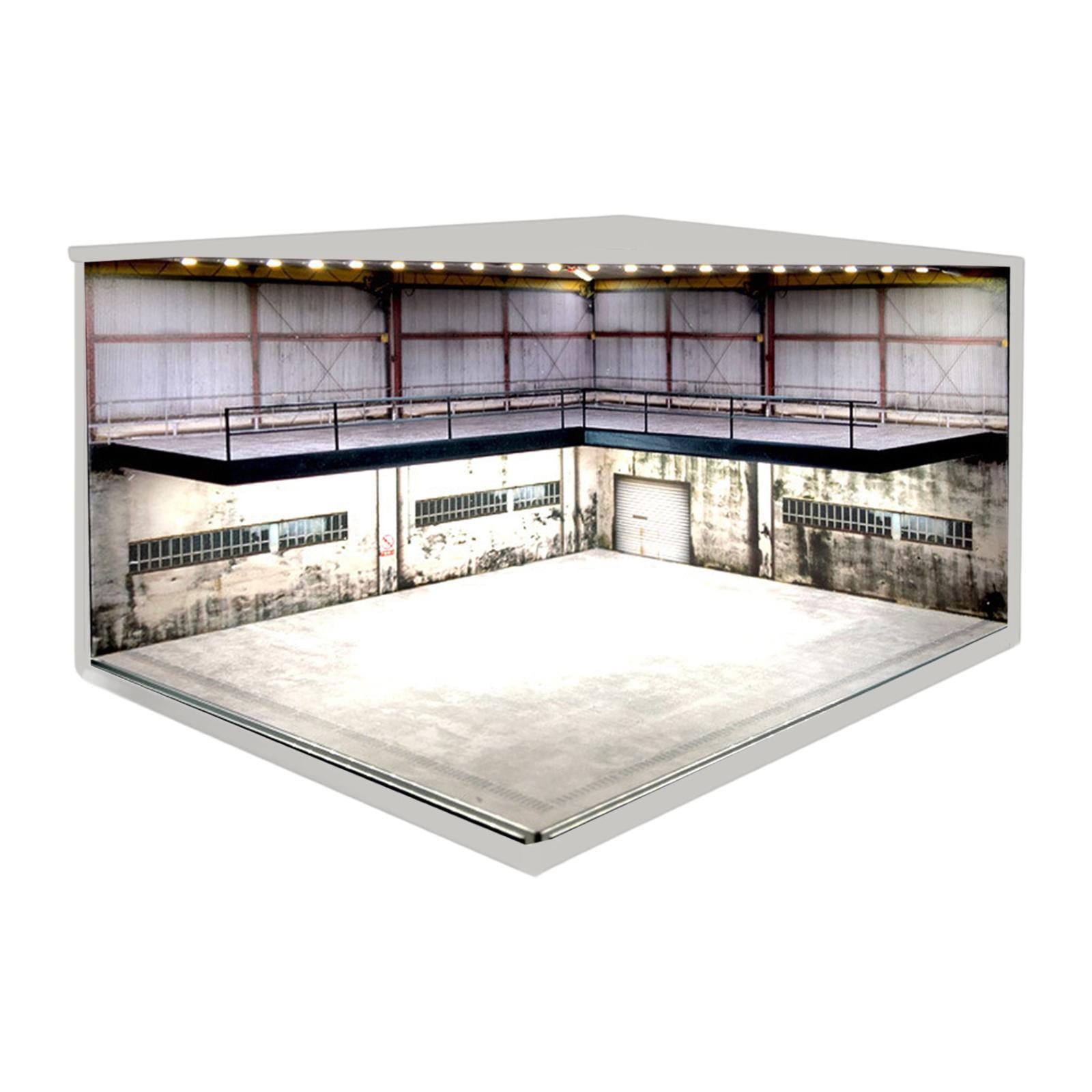 Kokiya 1/64 Model Parking Lot Background Double Layer for Model Cars ...