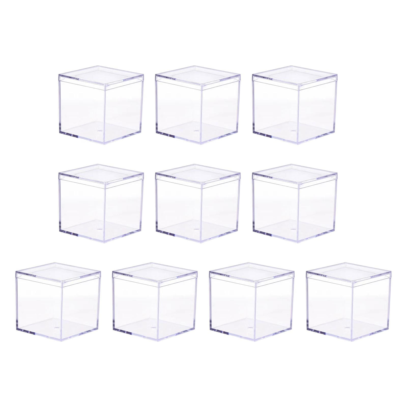Kokiya 10 Pieces Mini Acrylic Display Case Clear Multifunctional ...
