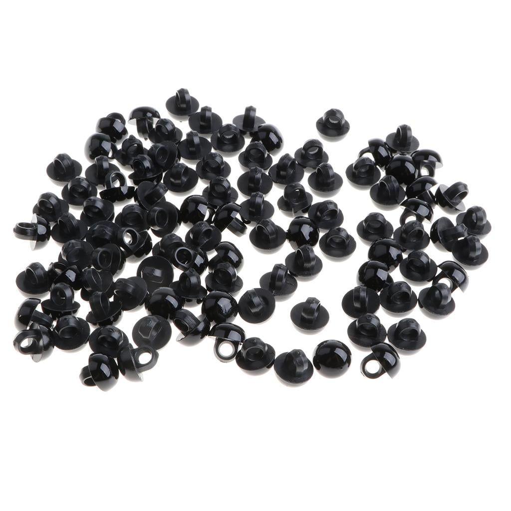 Kokiya 100 Pieces 9mm Black Half Ball Shank Buttons Sewing Buttons DIY ...