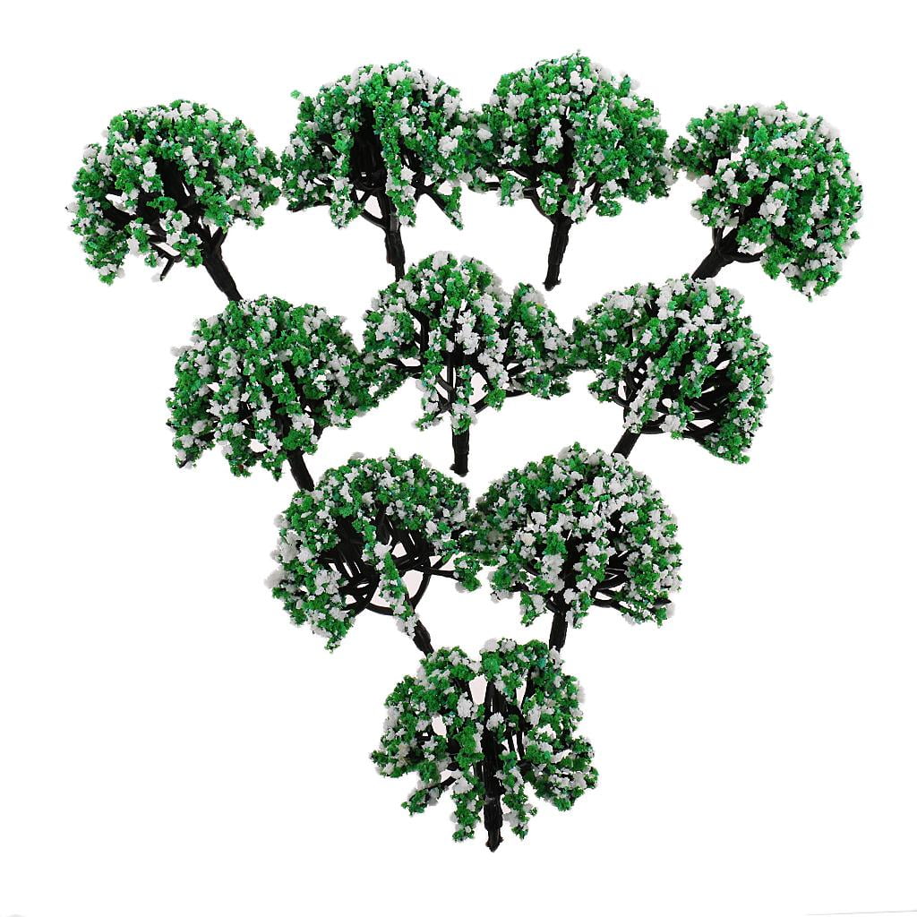 Kokiya 10pcs 1/200 HO Scale Trees Model Train Diorama Scenery Layout ...