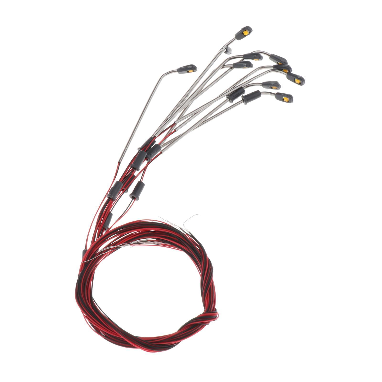 Kokiya 10pcs Train Railroad LED Light Landscape Warm Light Lamppost 1: ...