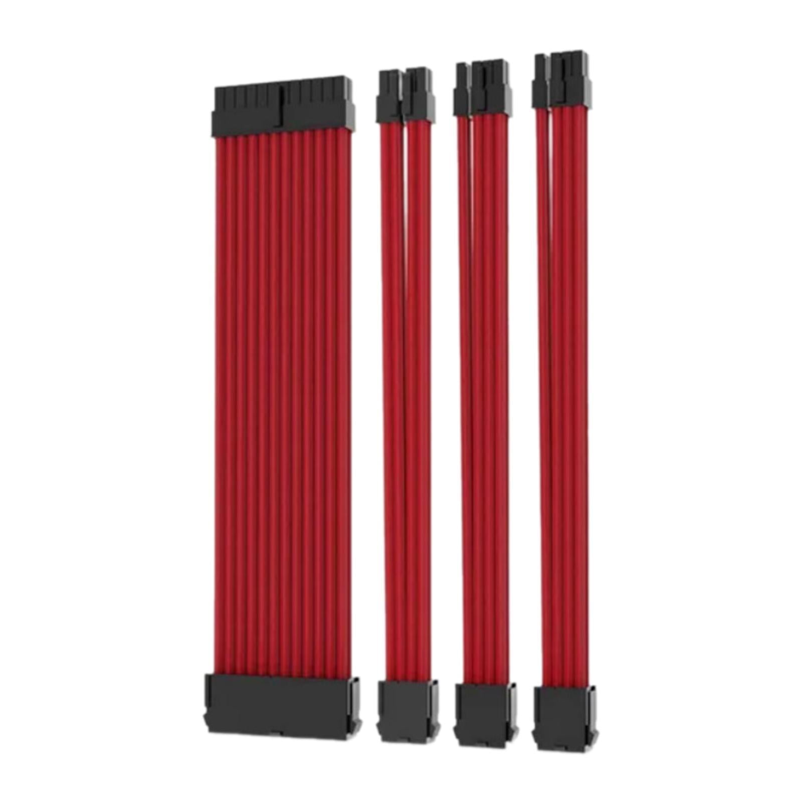 Kokiya 18AWG PSU Cable Extension Braided Cable Practical Power Supply ...