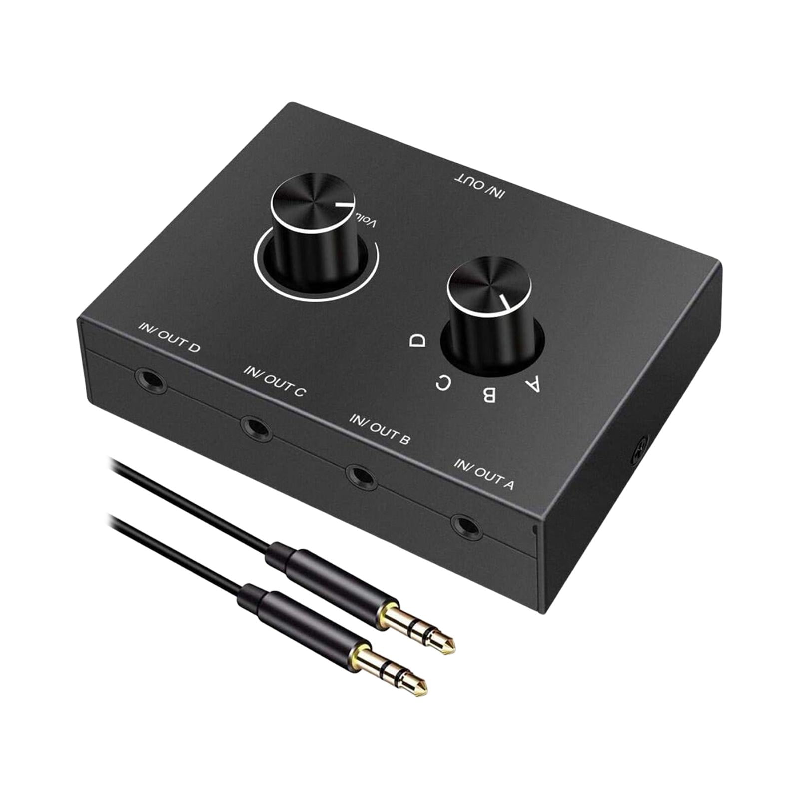 Kokiya 3.5mm Audio Switch Output Portable Professional Stereo AUX Audio ...