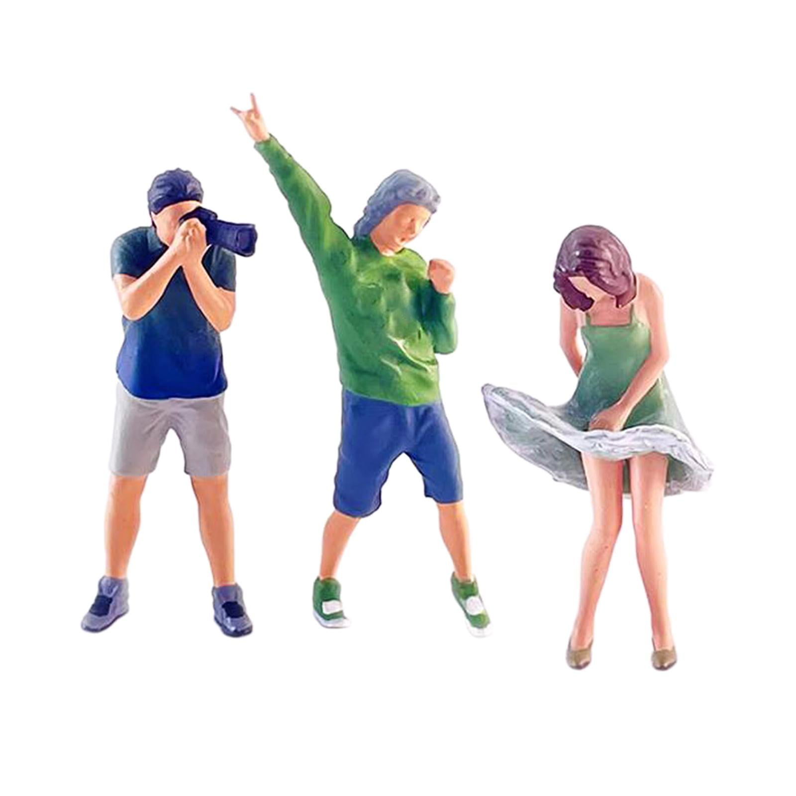 Kokiya 3 Pieces 1/64 Scale Female and Male Model Painted Figures for ...