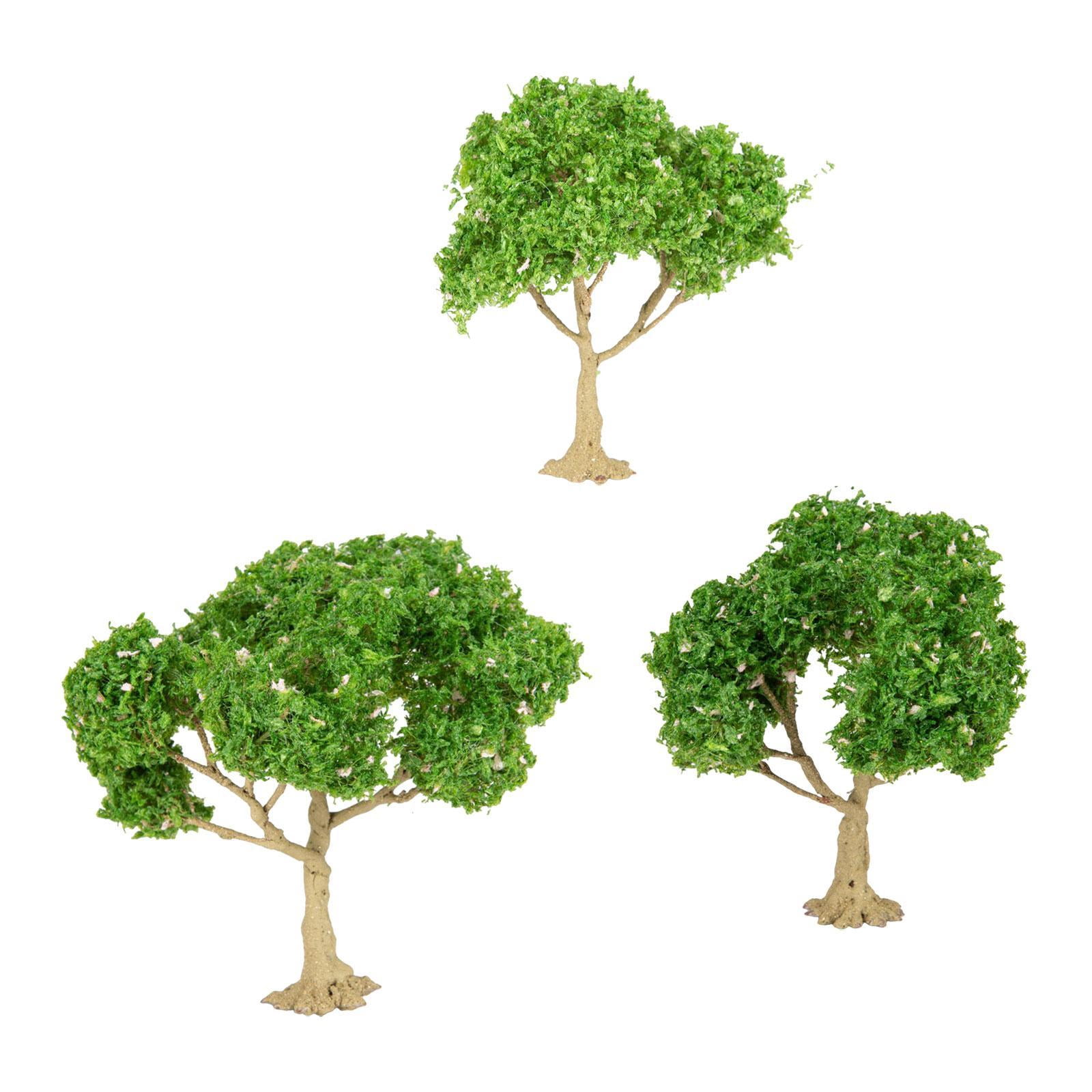 Kokiya 3 Pieces Mini Landscape Tree Model Trees DIY Crafts Railway ...