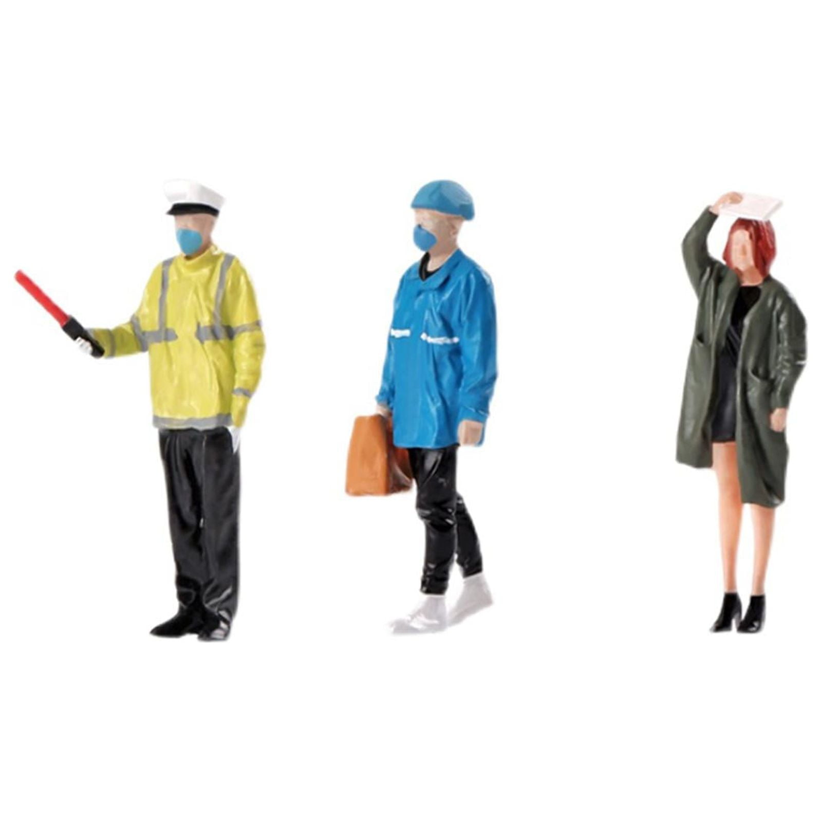 Kokiya 3pcs 1/32 Scale People Figure, Tiny People Sculpture, Pretend ...