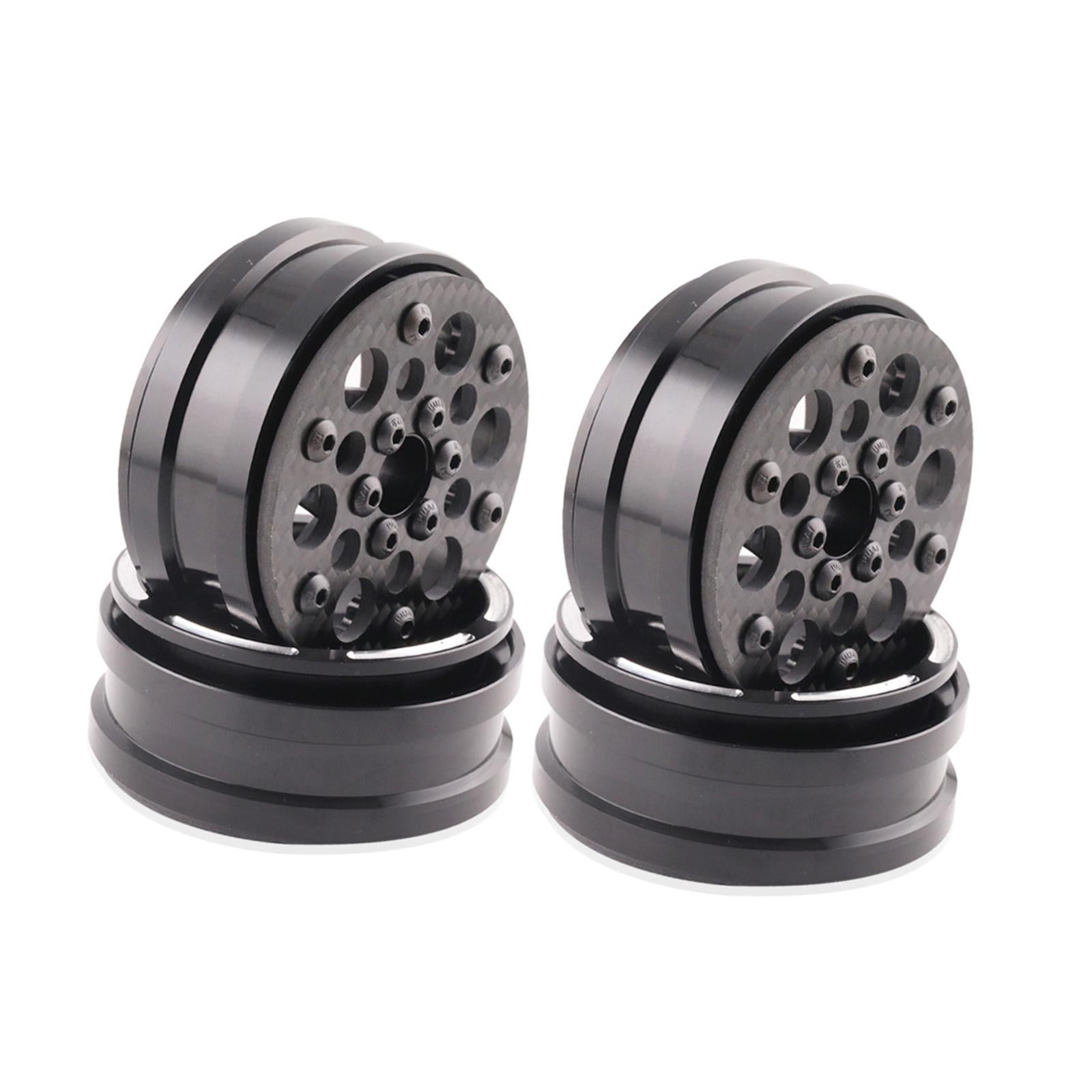 Kokiya 4 Pieces 1.9 inch Carbon Fiber Wheels Rims RC Wheel Rims for 1/ ...