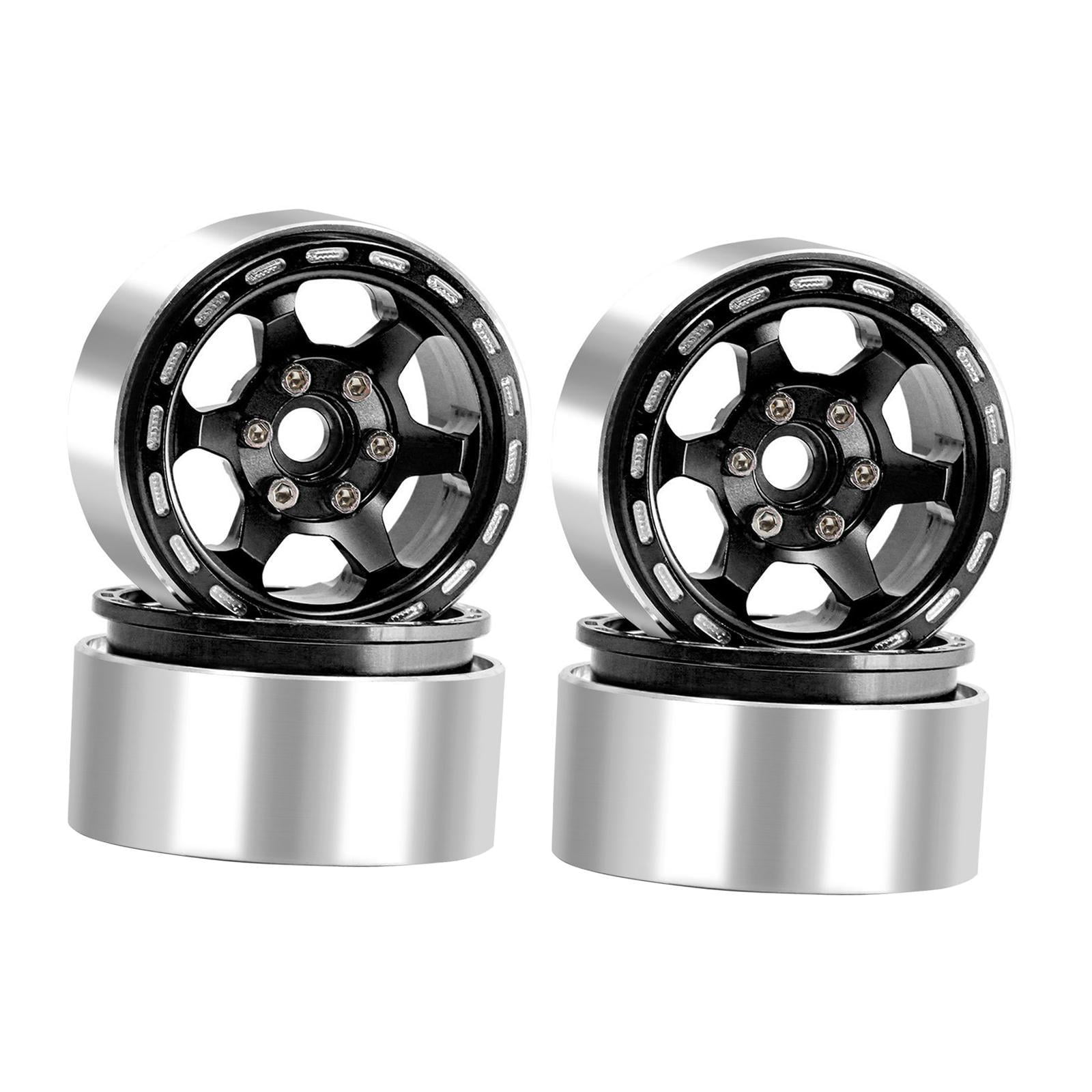 Kokiya 4 Pieces 1.9 inch Wheels Metal Wheel Hub for SCX10 D90 Model ...
