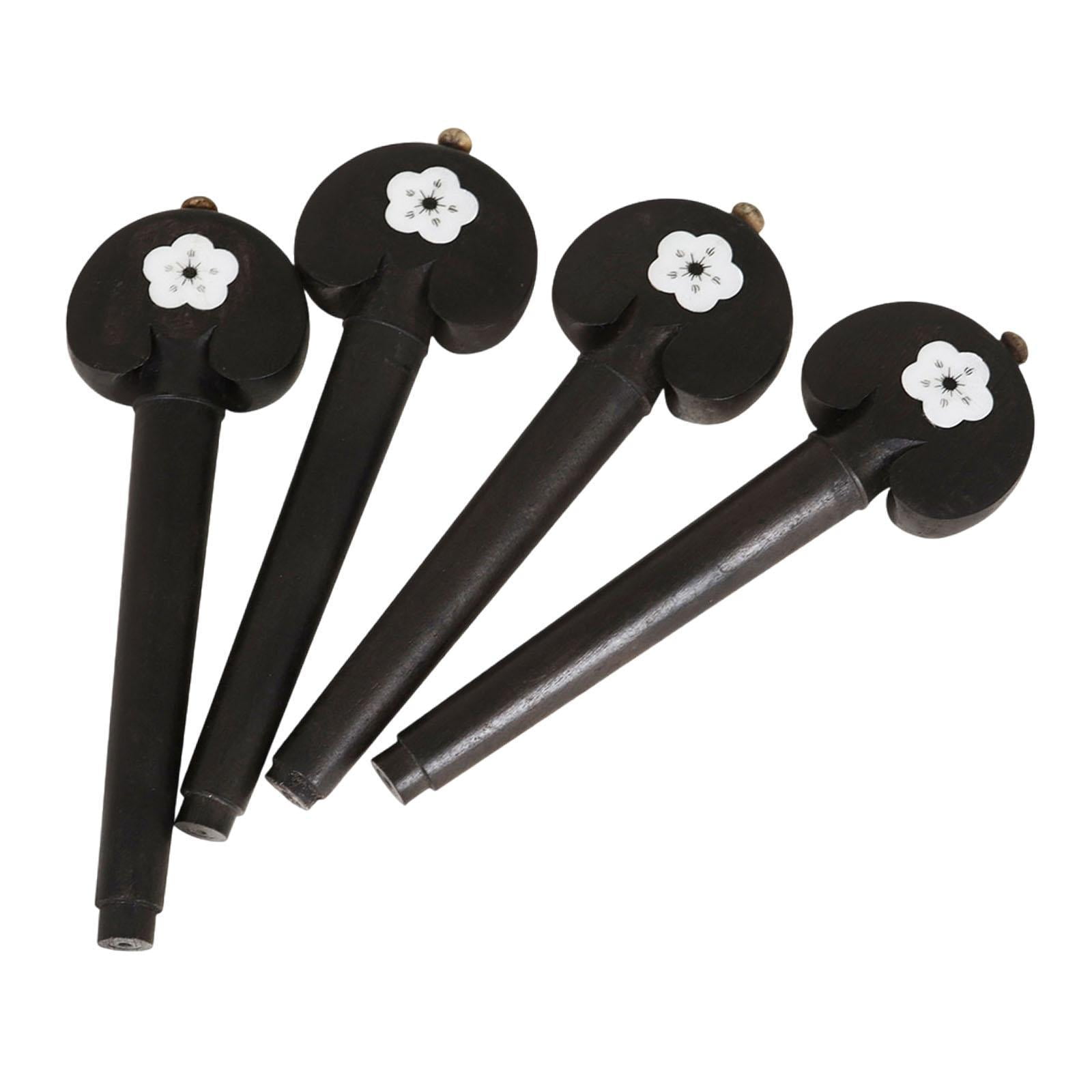 Kokiya 4 Pieces Cello Fiddle Tuning Pegs Set Cello String Shaft for 4/4 ...