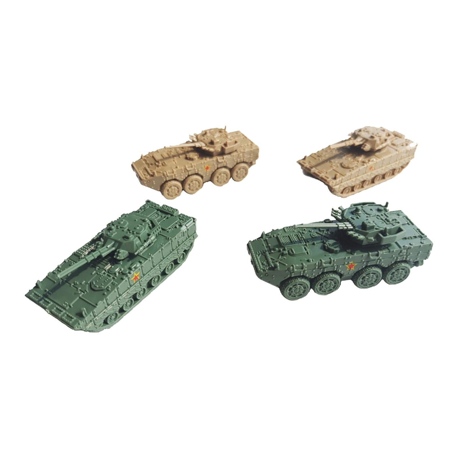 Kokiya 4Pcs 1/144 Scale Modern Tank Model Finished Tank Ornaments 4D ...