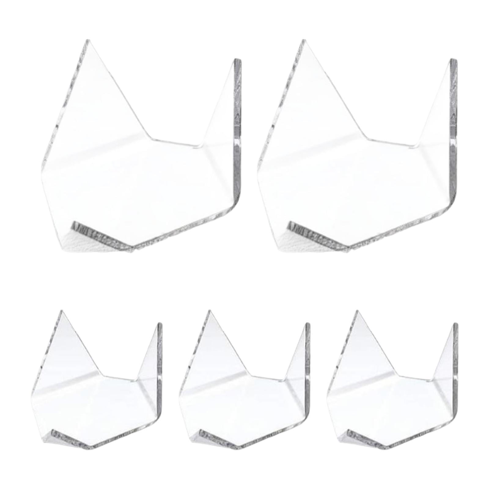 Kokiya 5 Pieces Acrylic Triangle Display Holder Rock Display Stand ...