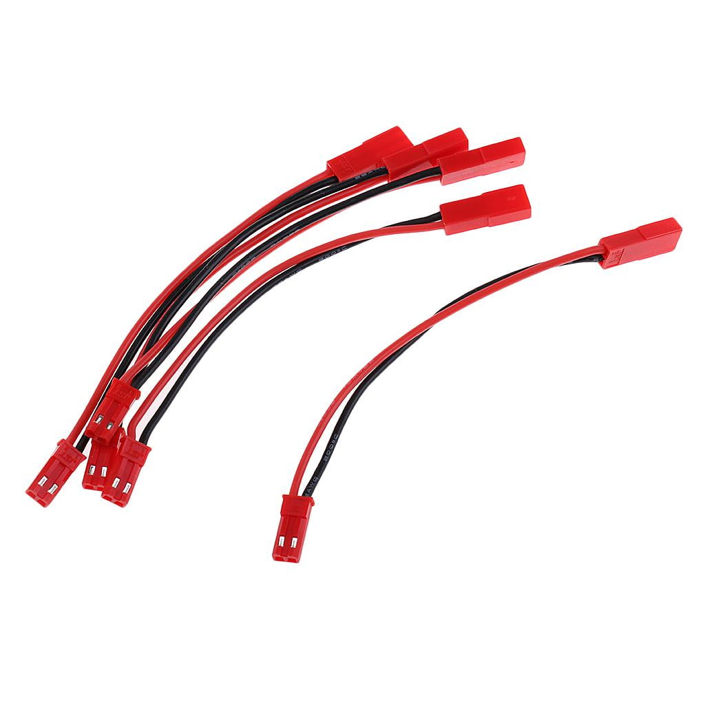 Kokiya 5X Black And Red RC Battery r Connector Lead Cable JST Male ...