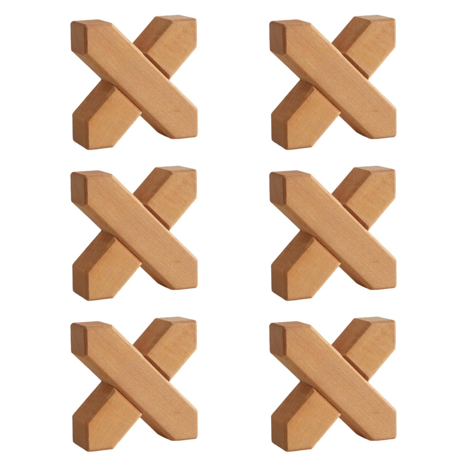 Kokiya 6 Pieces Cross Shaped Blocks Child Friendly Sturdy Motor Skill ...