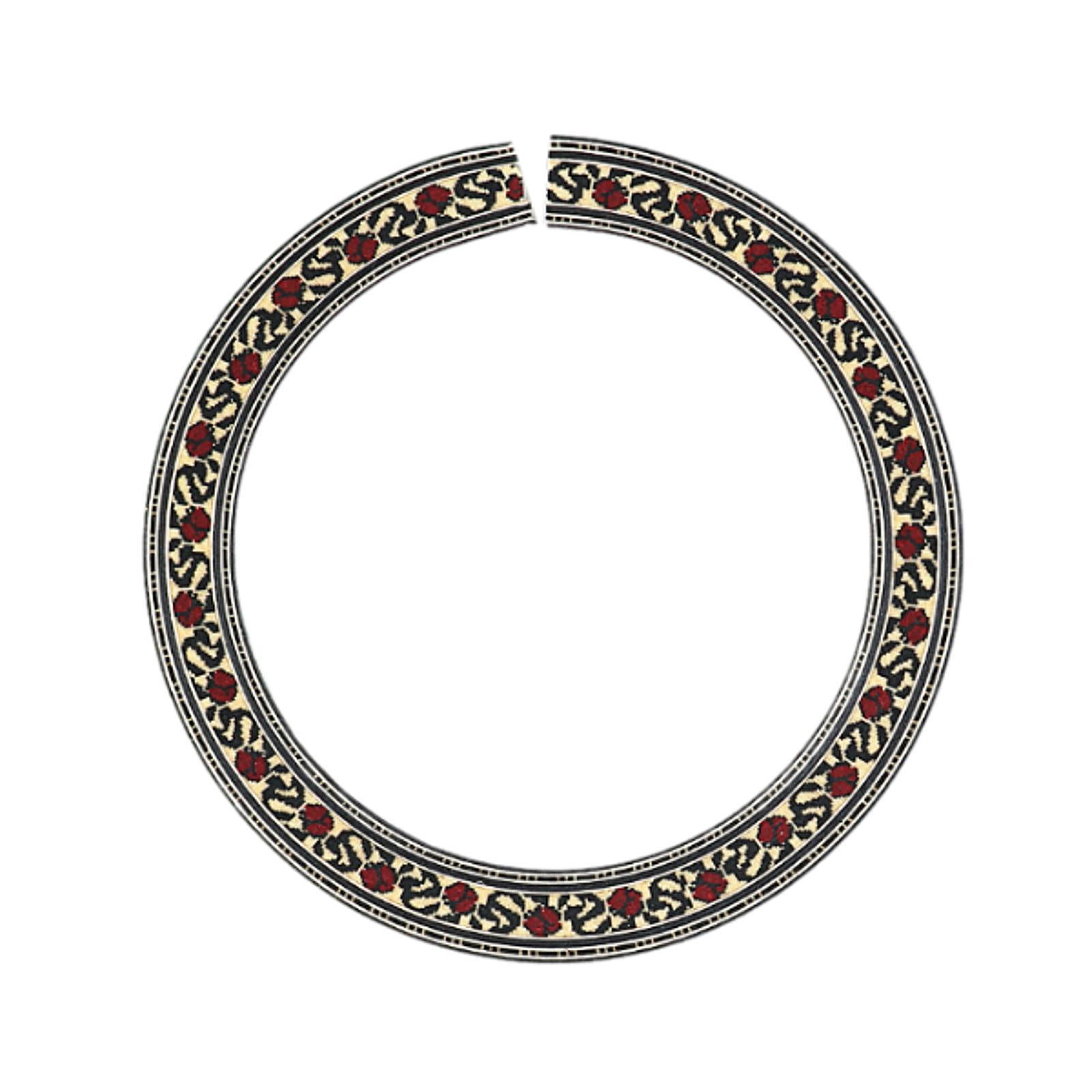 Kokiya Acoustic Guitar Rosette Wood Soundhole Inlay Rosette Guitar ...