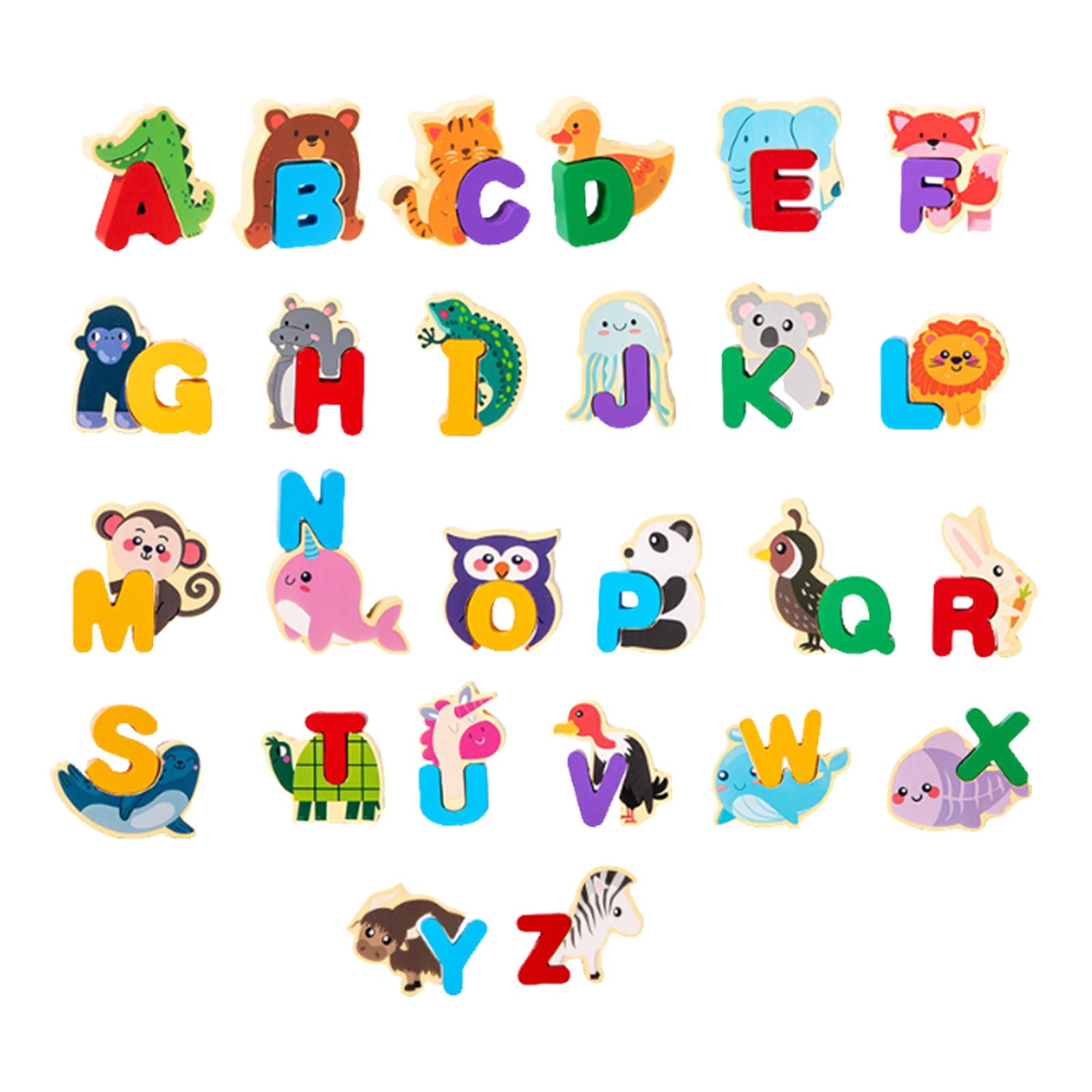 Kokiya Animal Alphabet Puzzle Compact Matching Game for Girls Children ...