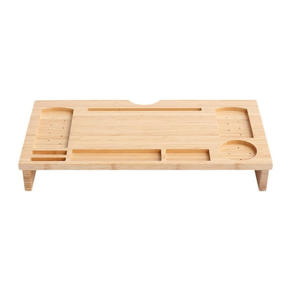 Kokiya Bamboo Computer Monitor Stand Desk Shelf Riser Multiuse for ...