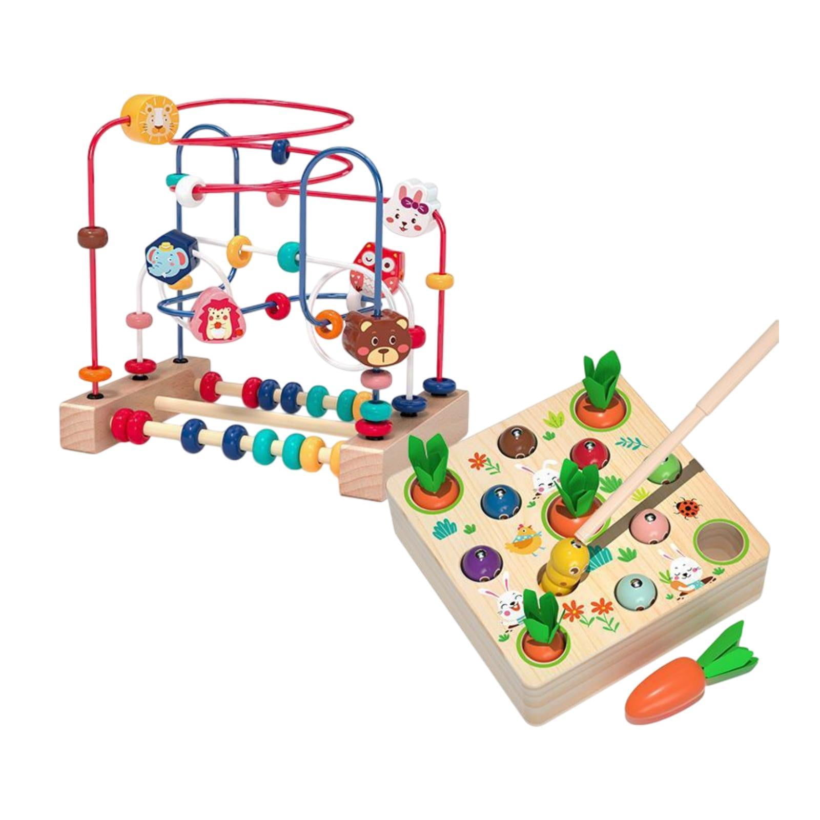 Kokiya Bead Maze Toy Set Hand Eye Coordination Birthday Gifts Animals ...
