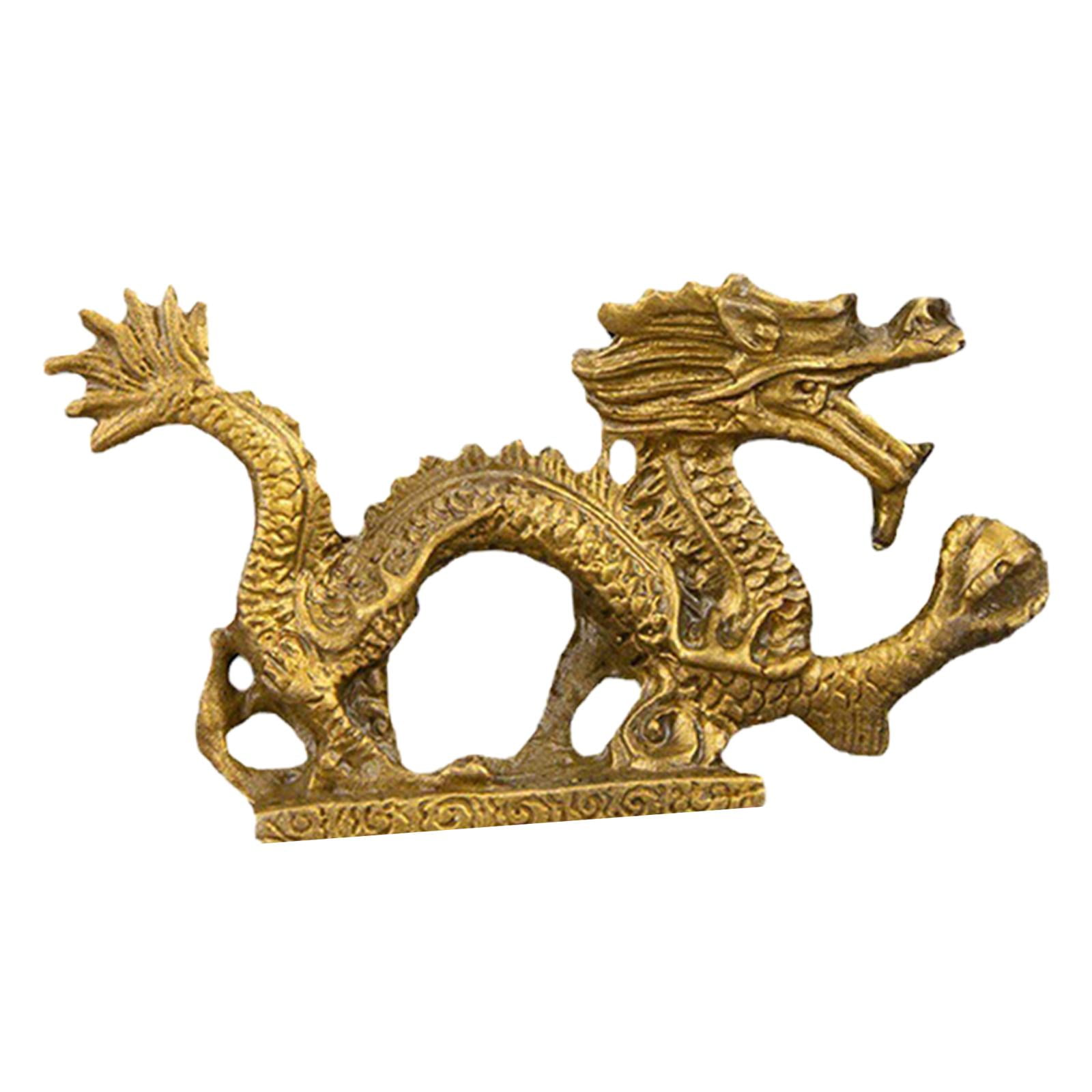 Kokiya Brass Dragon Figure Sculpture Wealth Dragon Sculpture Feng Shui ...