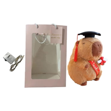 Rushawy Graduation Capybara Plush Toy with Bachelor Cap, Home ...