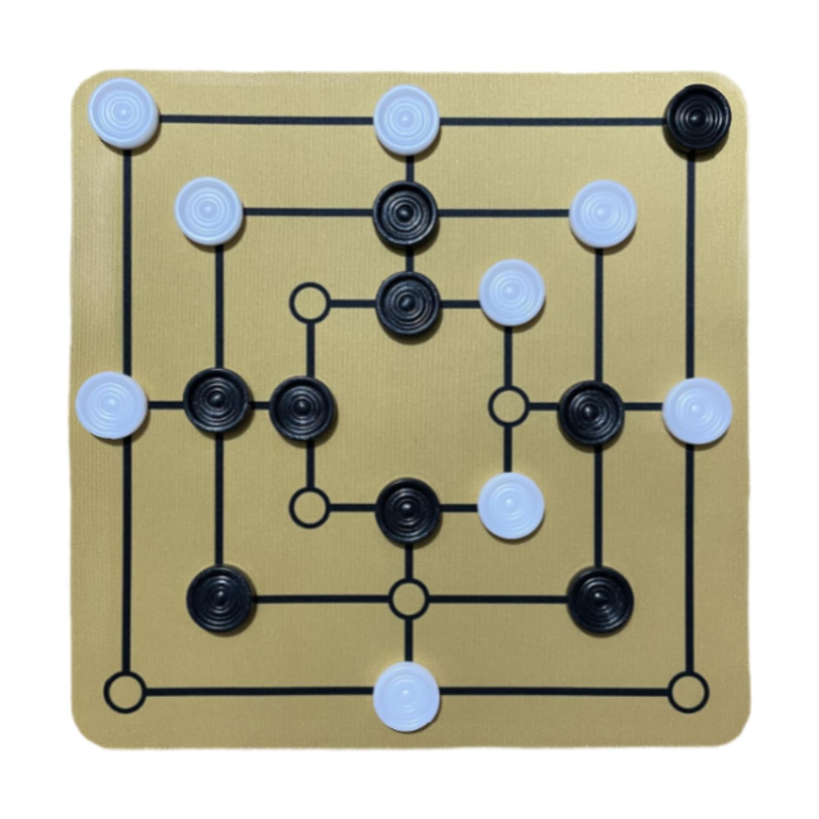 Kokiya Chess Board Game Set Brain Teaser Entertainment Nine Mens Morris ...