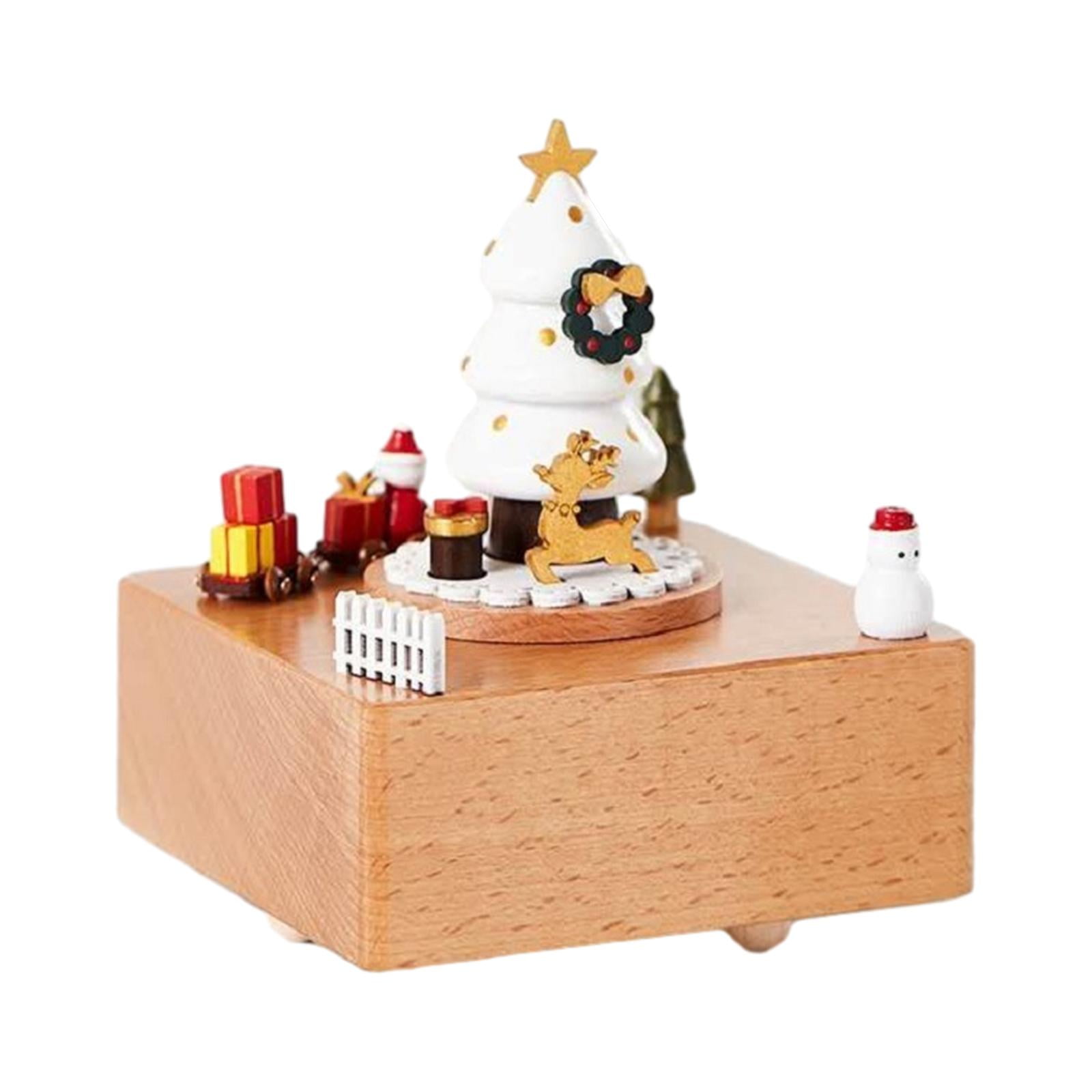 Kokiya Christmas Music Box Castle Toy Christmas Themed Wind up Musical Box for Birthday tree ...