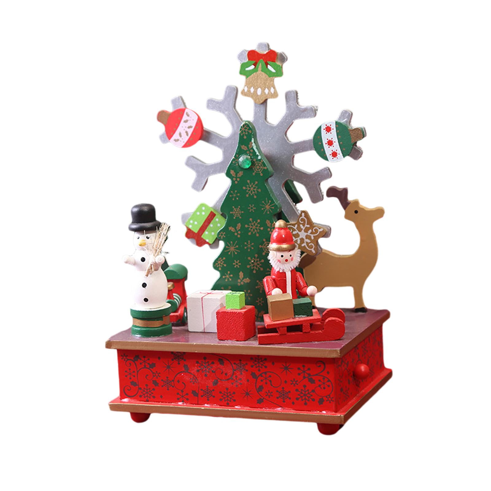 Kokiya Christmas Music Box Christmas Statue Rotating Miniature ...