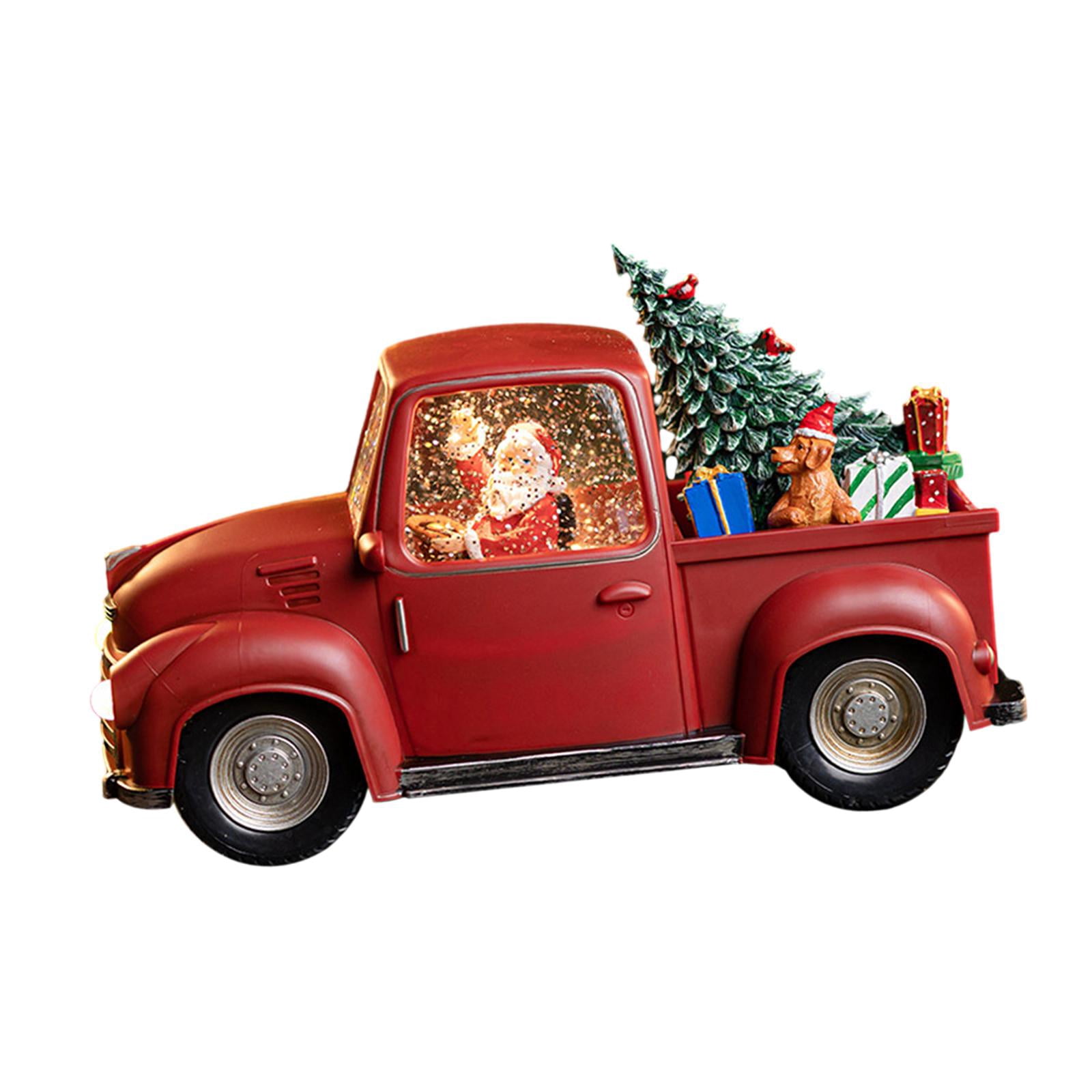 Kokiya Christmas Tabletop Decor Santa Claus Truck Car Model Holiday ...