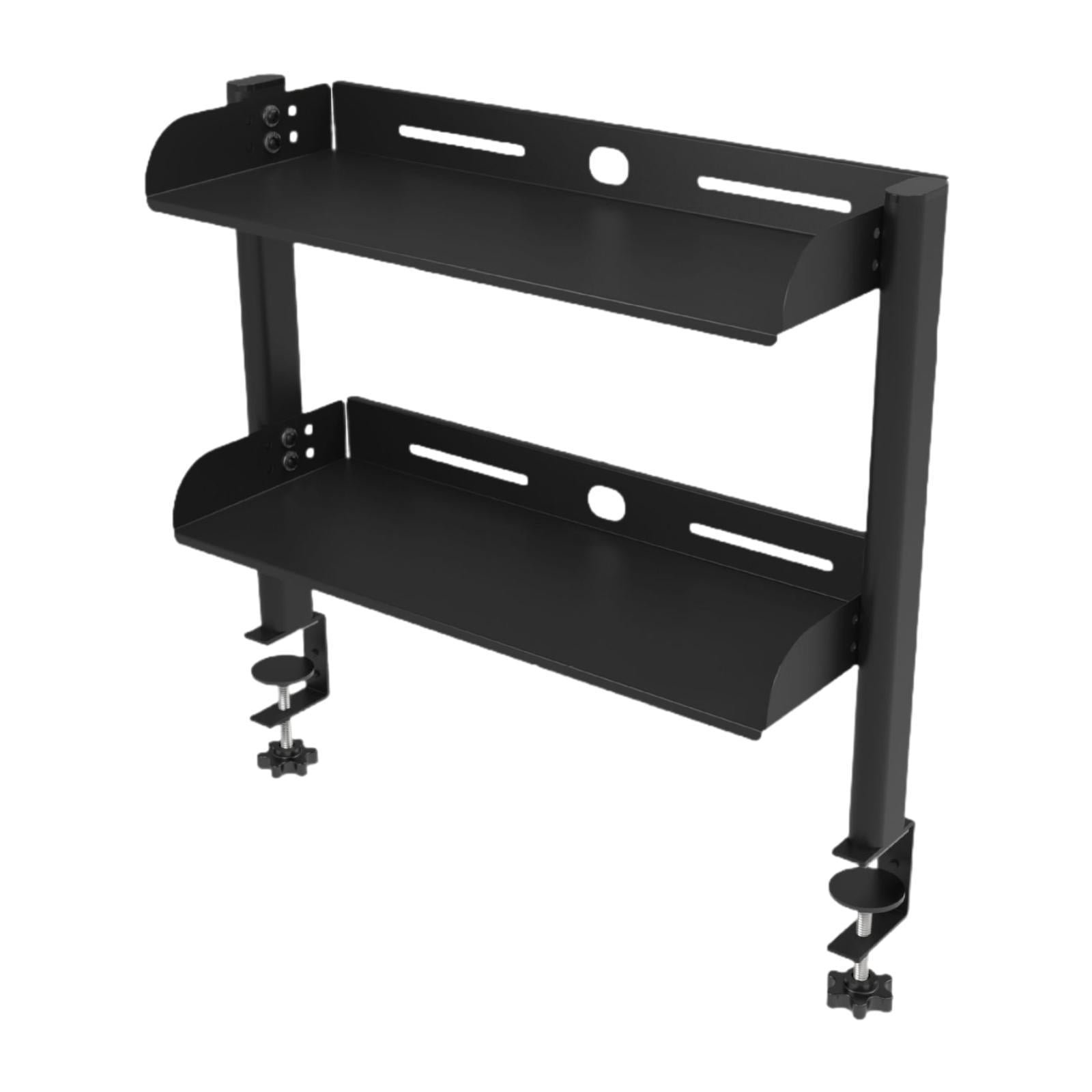 Kokiya Clamp on Desk Shelf Black Clip on or Under Table Shelves for ...