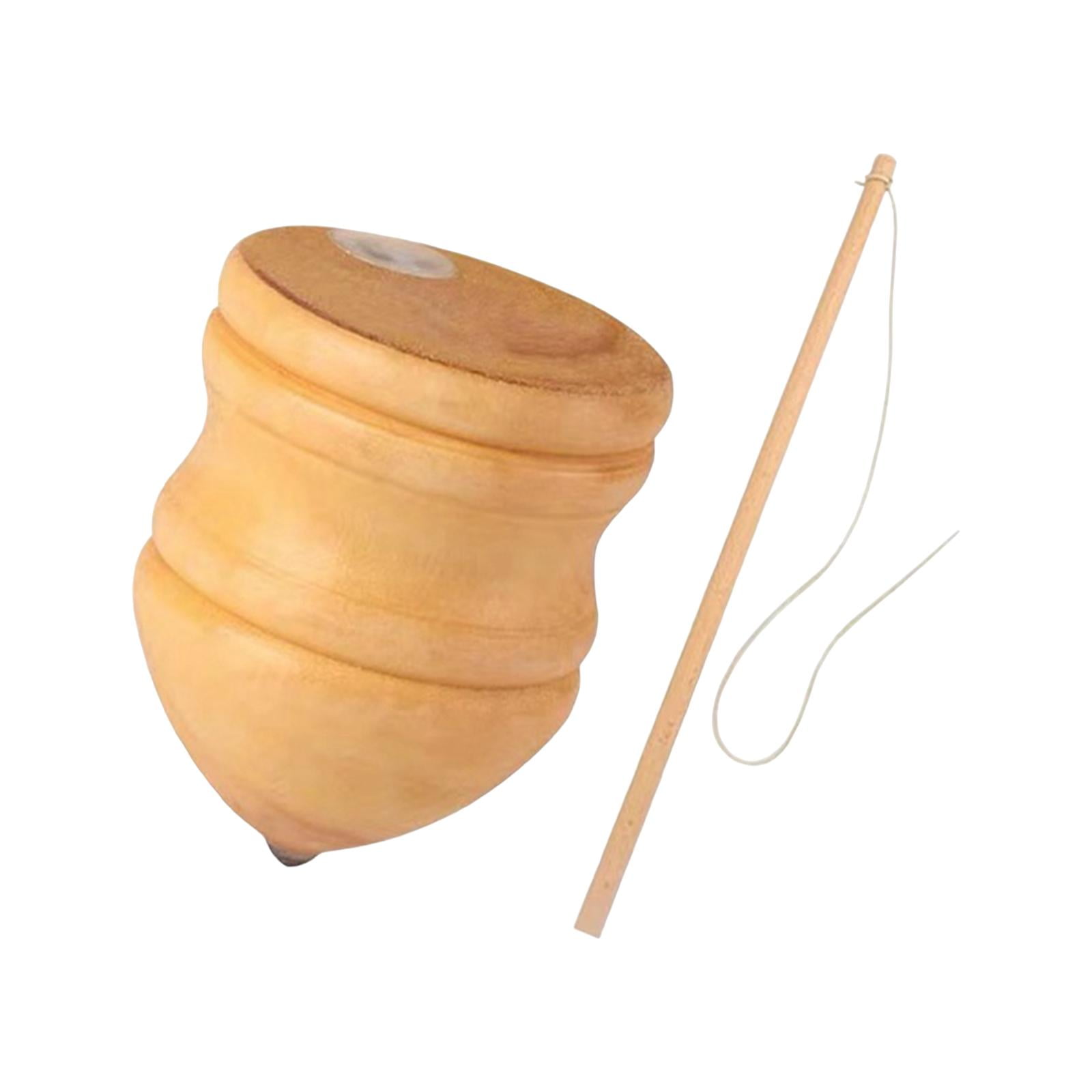 Kokiya Classic Wooden Trompos Paint Your Own Wooden Toys with Rod ...