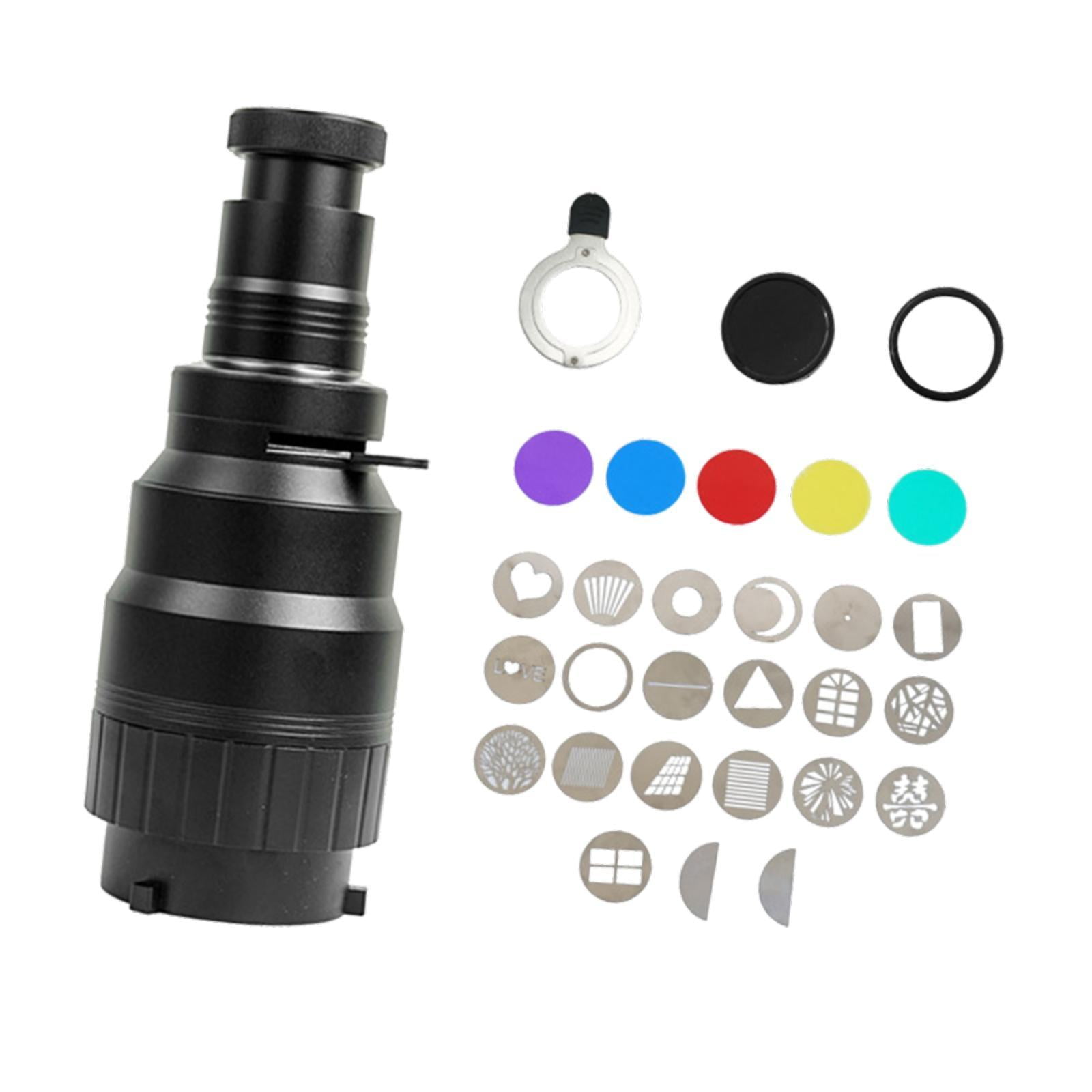 Kokiya Conical Optical Snoot 21 Gobos Portable with Optical Lens Strobe ...