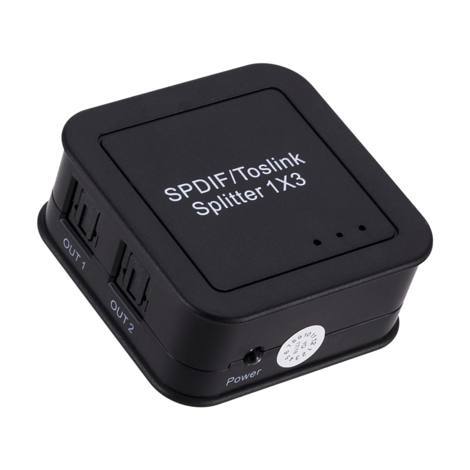 Kokiya Digital Optical Audio Splitter 1 in 3 Out SPDIF Optical Splitter ...
