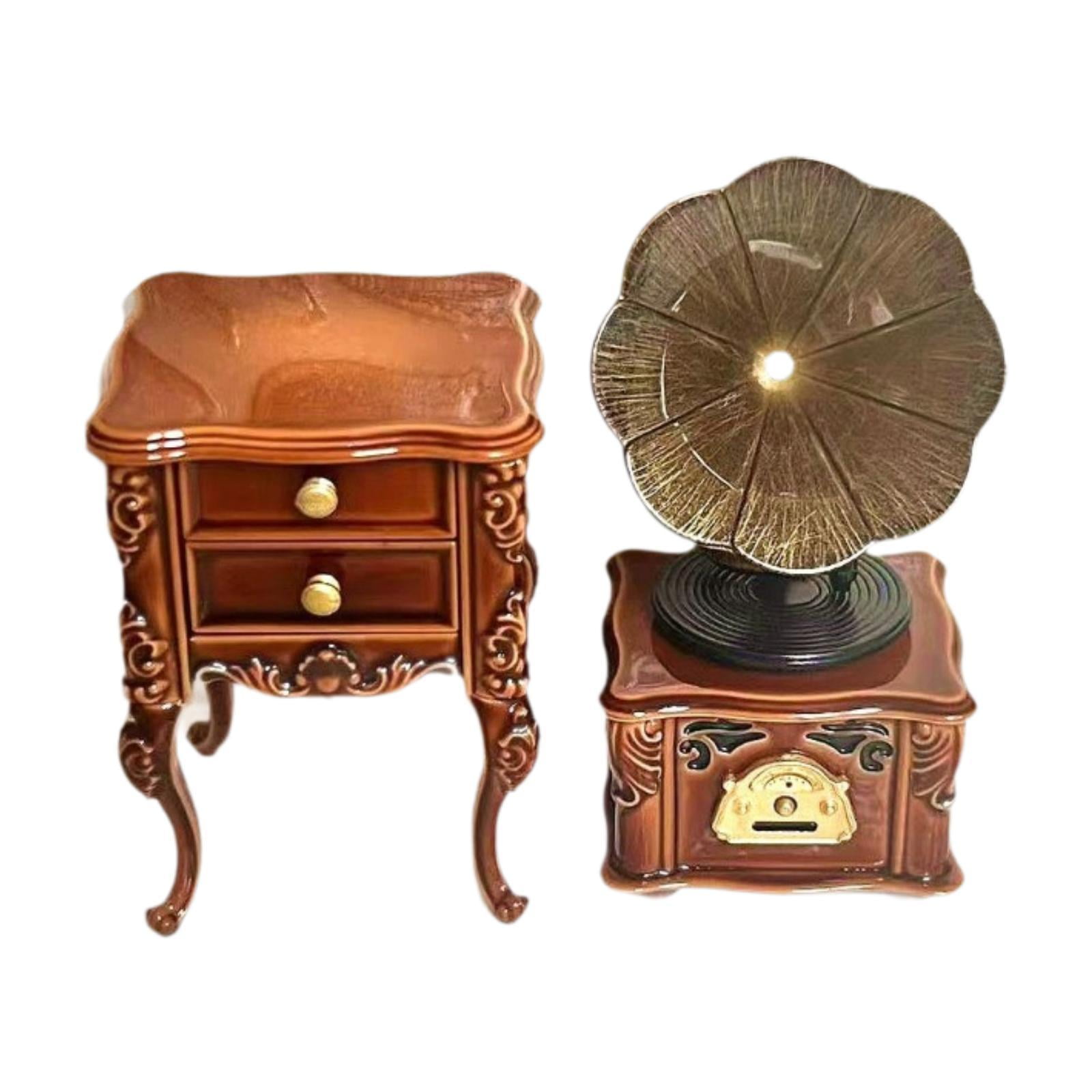 Kokiya Dollhouse Miniature Gramophone 1:12 Scale with Cabinet for ...