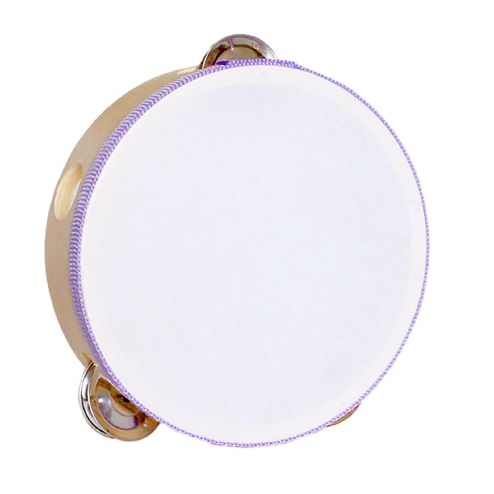 Kokiya Double Rows Tambourine, Wood Handheld Tambourines Hand Held ...