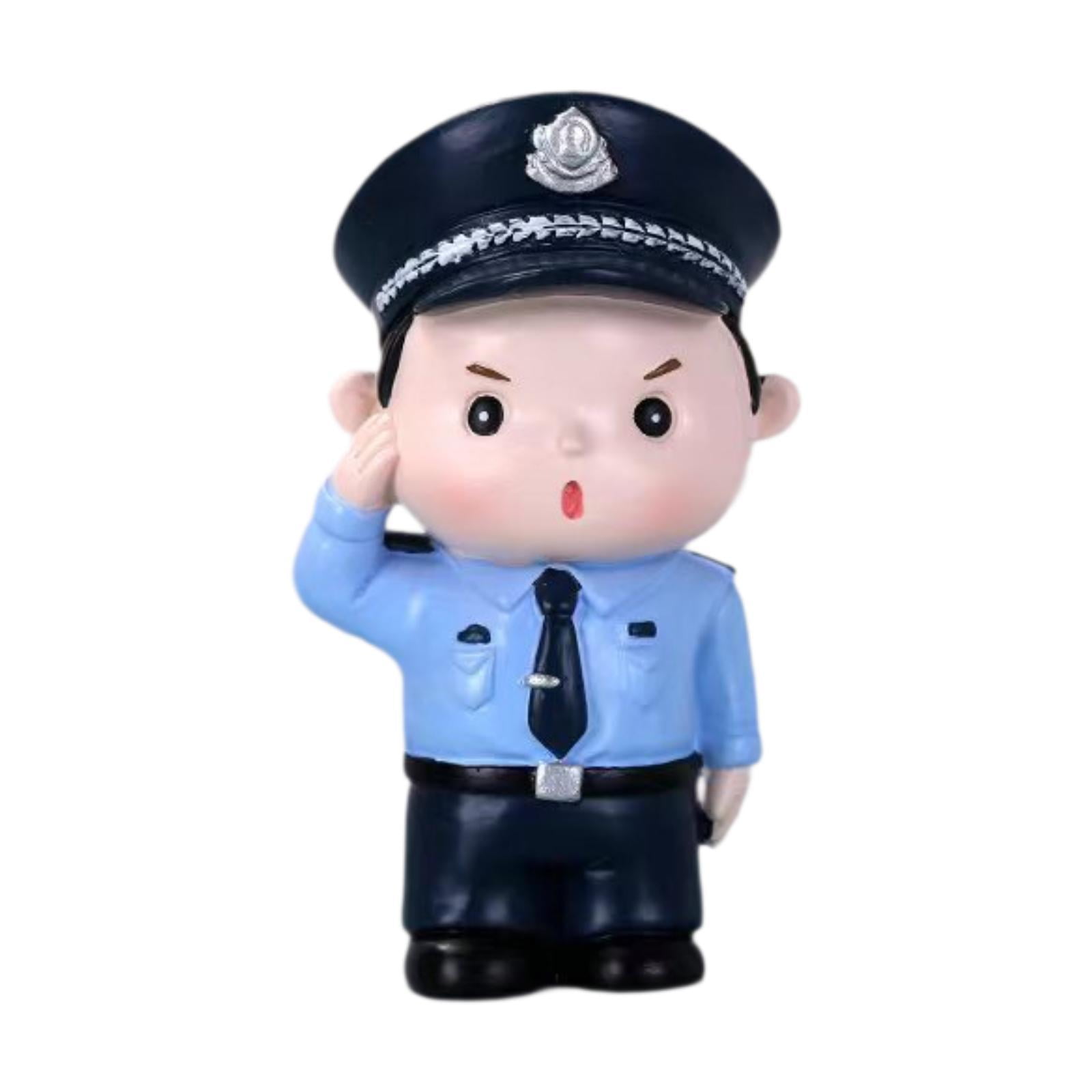 Kokiya Hand Painted Police Figurine Collection for Dollhouse Miniature ...