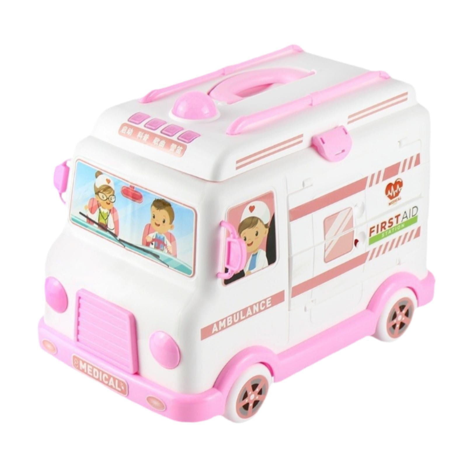 Kokiya Kids Ambulance Doctor Kits Interactive Pretend Play for Aged 3 4 ...