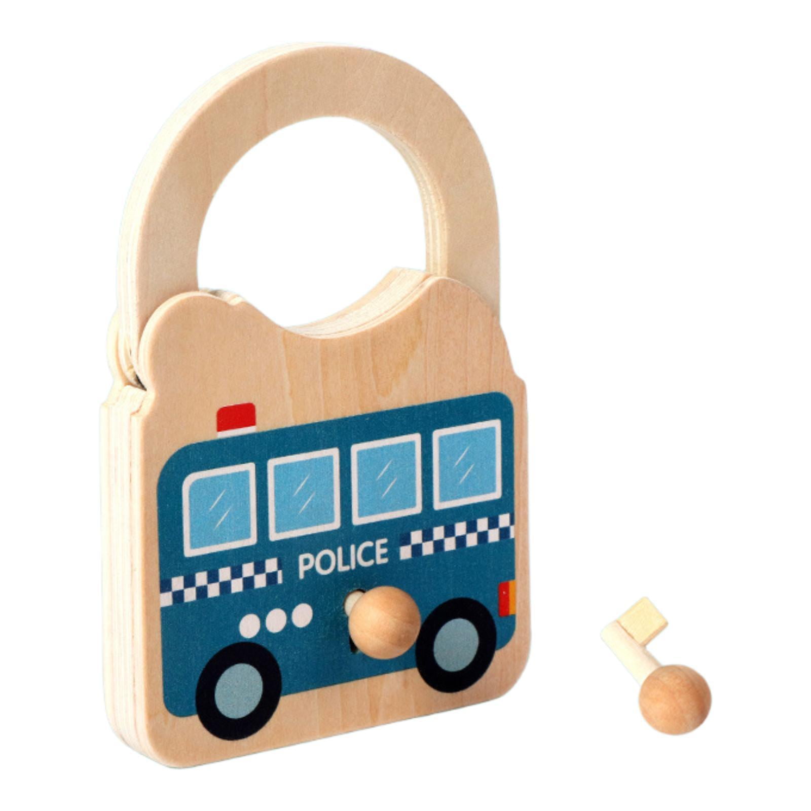 Kokiya Kids Learning Lock and Key Car Toy Set Sensory Practical Early ...