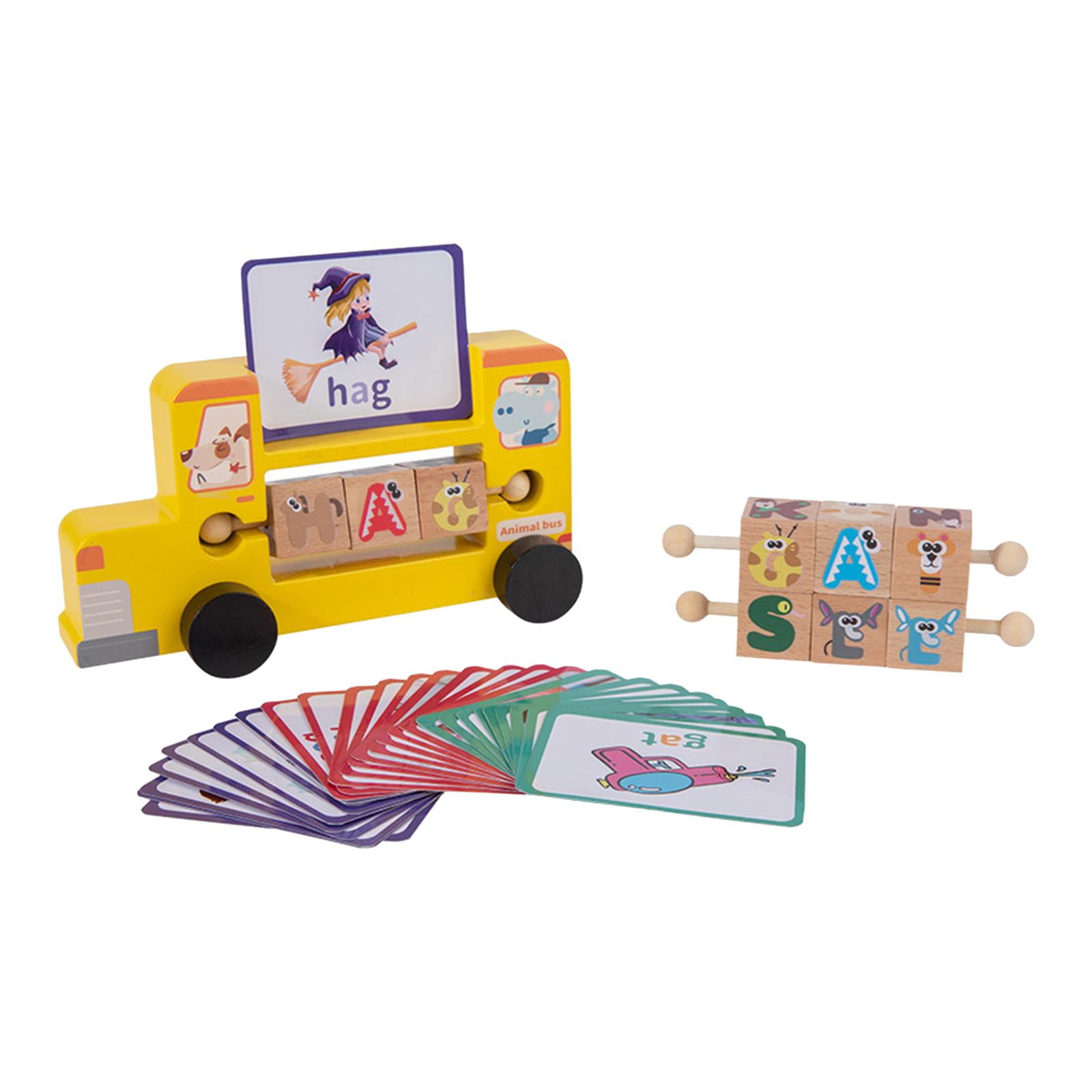 Kokiya Letter Spelling Block Educational Wooden Vowel Reading Reading ...
