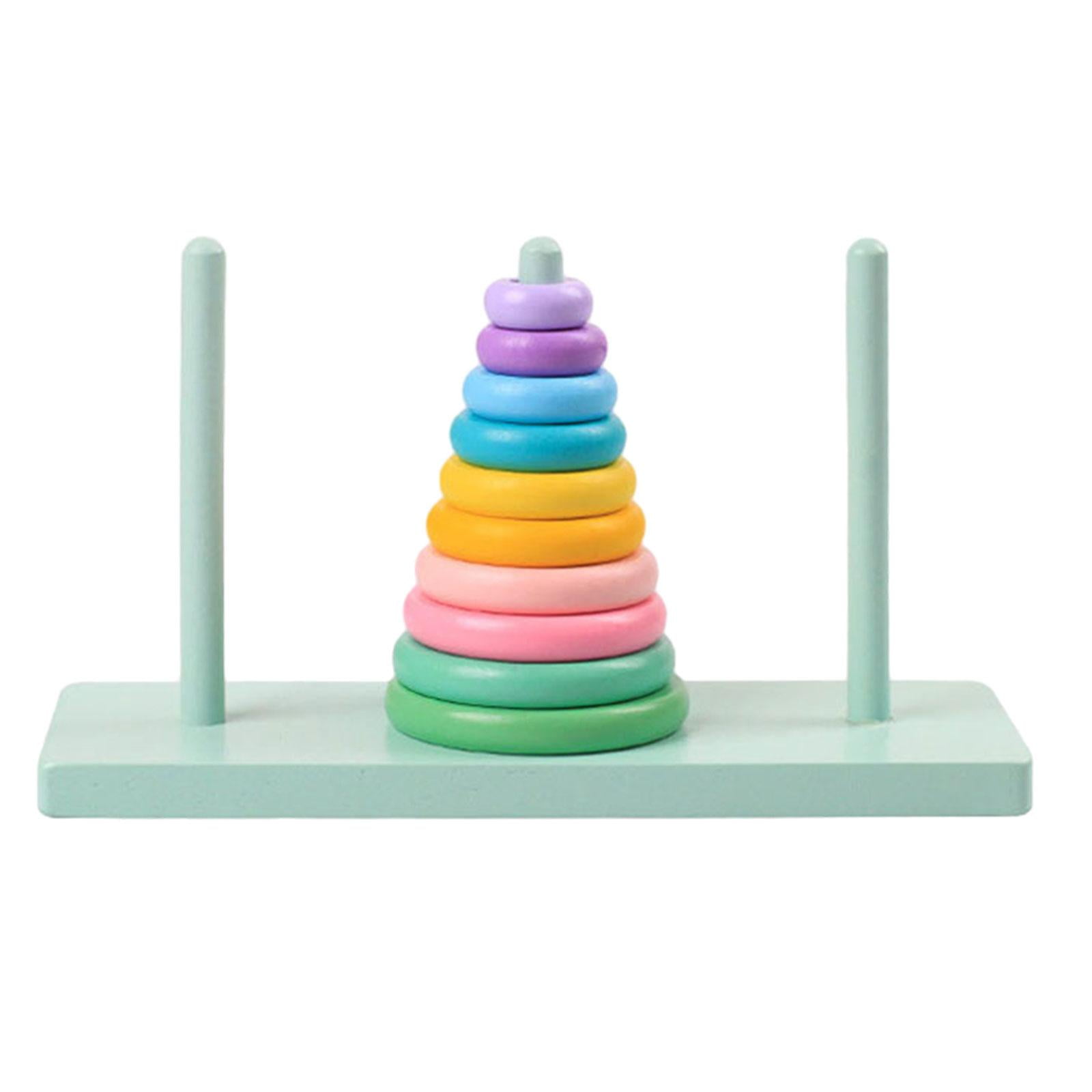 Kokiya Rainbow Stacking Rings Toy Learning Development Preschool ...
