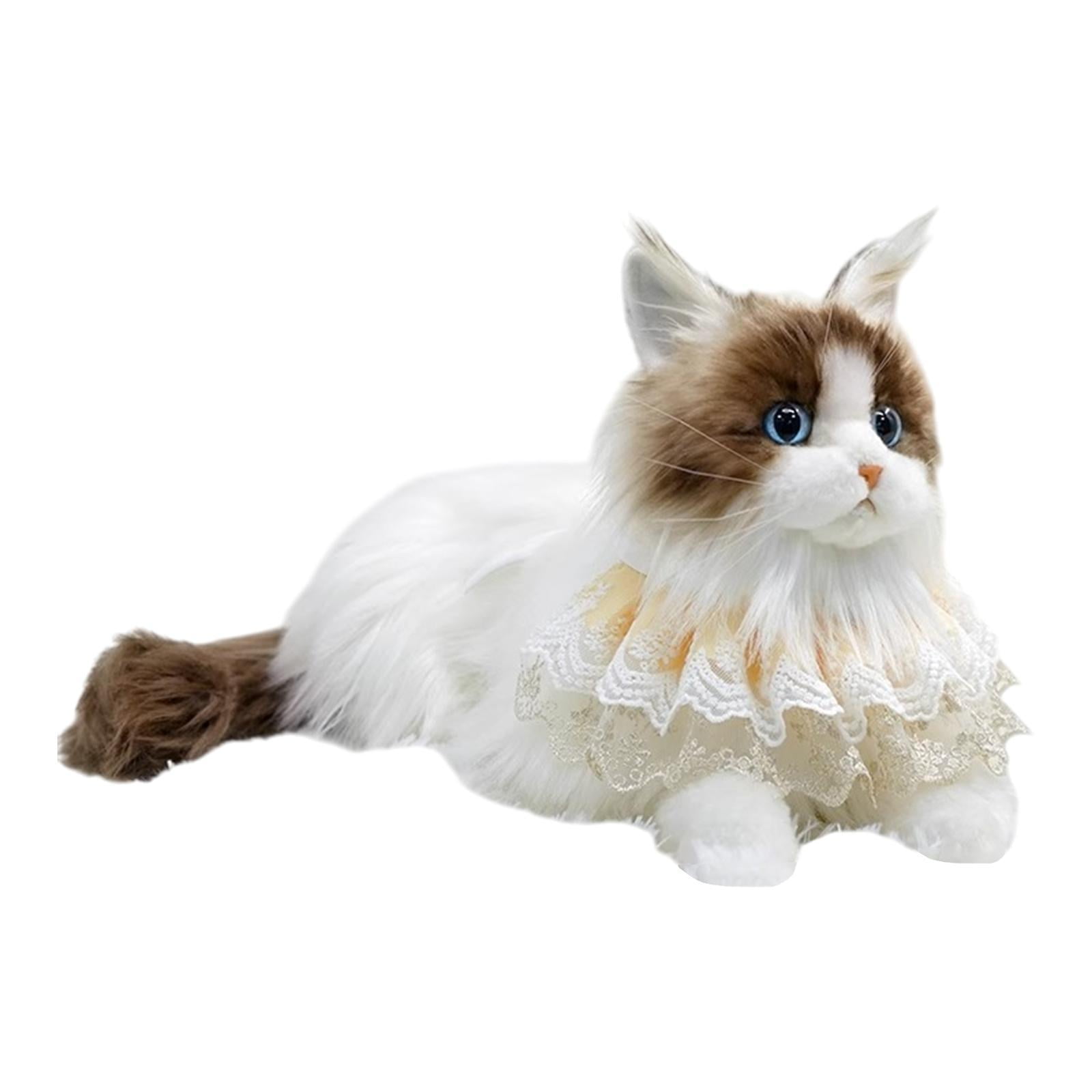 Kokiya Realistic Ragdoll Cat Stuffed Animal, Cat Plush Toy Comfortable ...