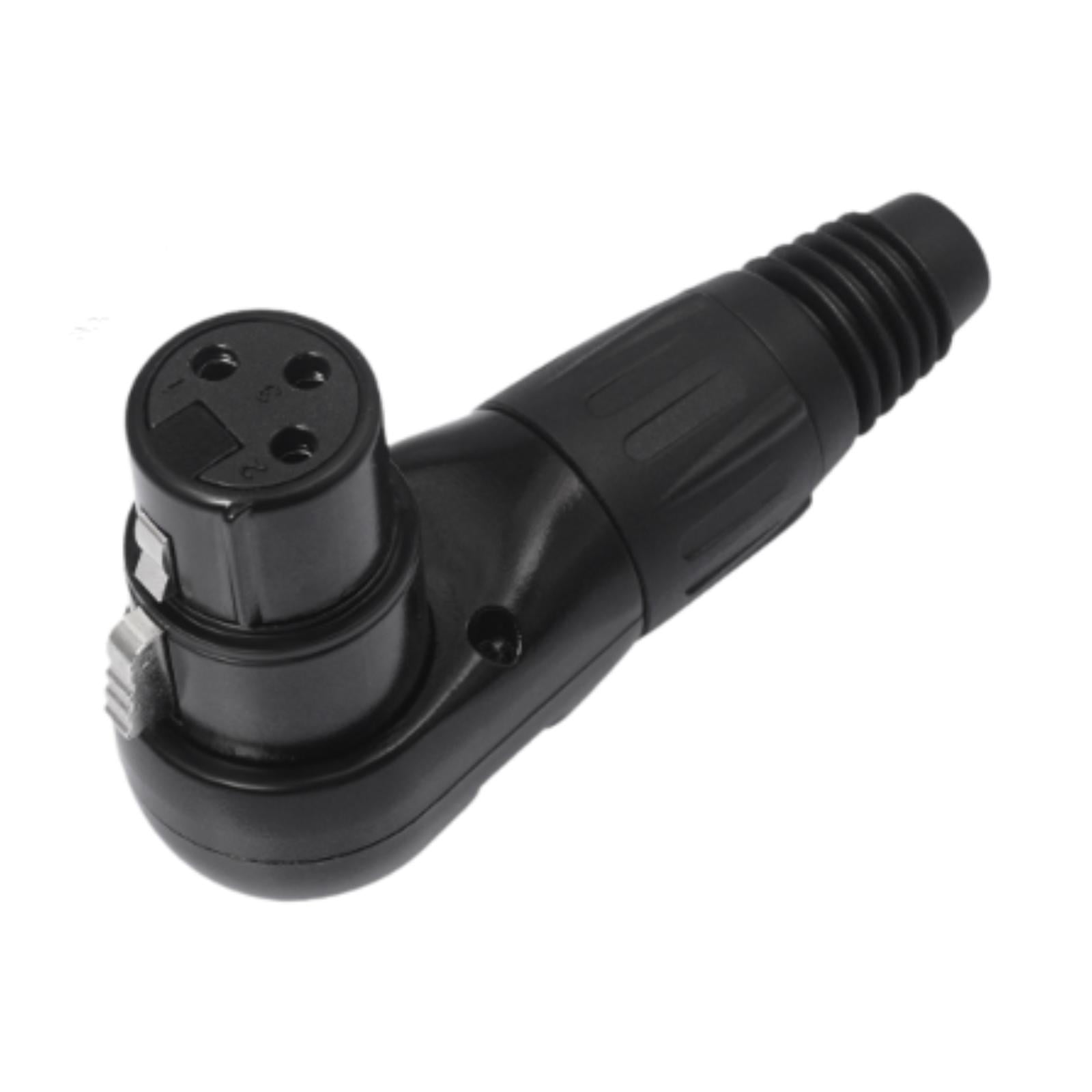Kokiya Right Angle XLR Cable Connector Speaker Right Angle Mixer 3Pin ...