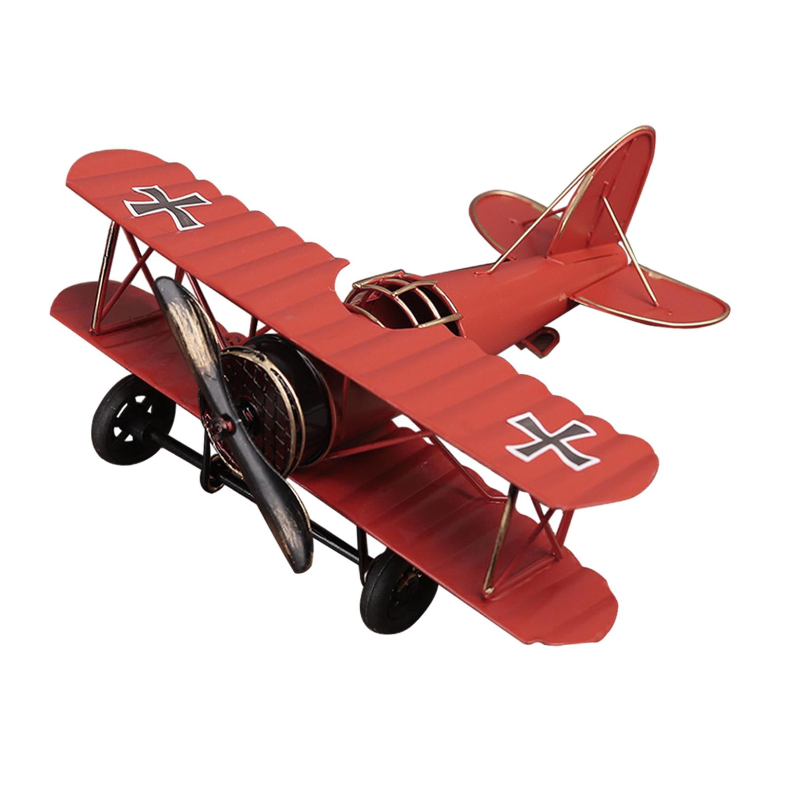 Kokiya Vintage Airplane Model Biplane, Photographic Props Ornament ...